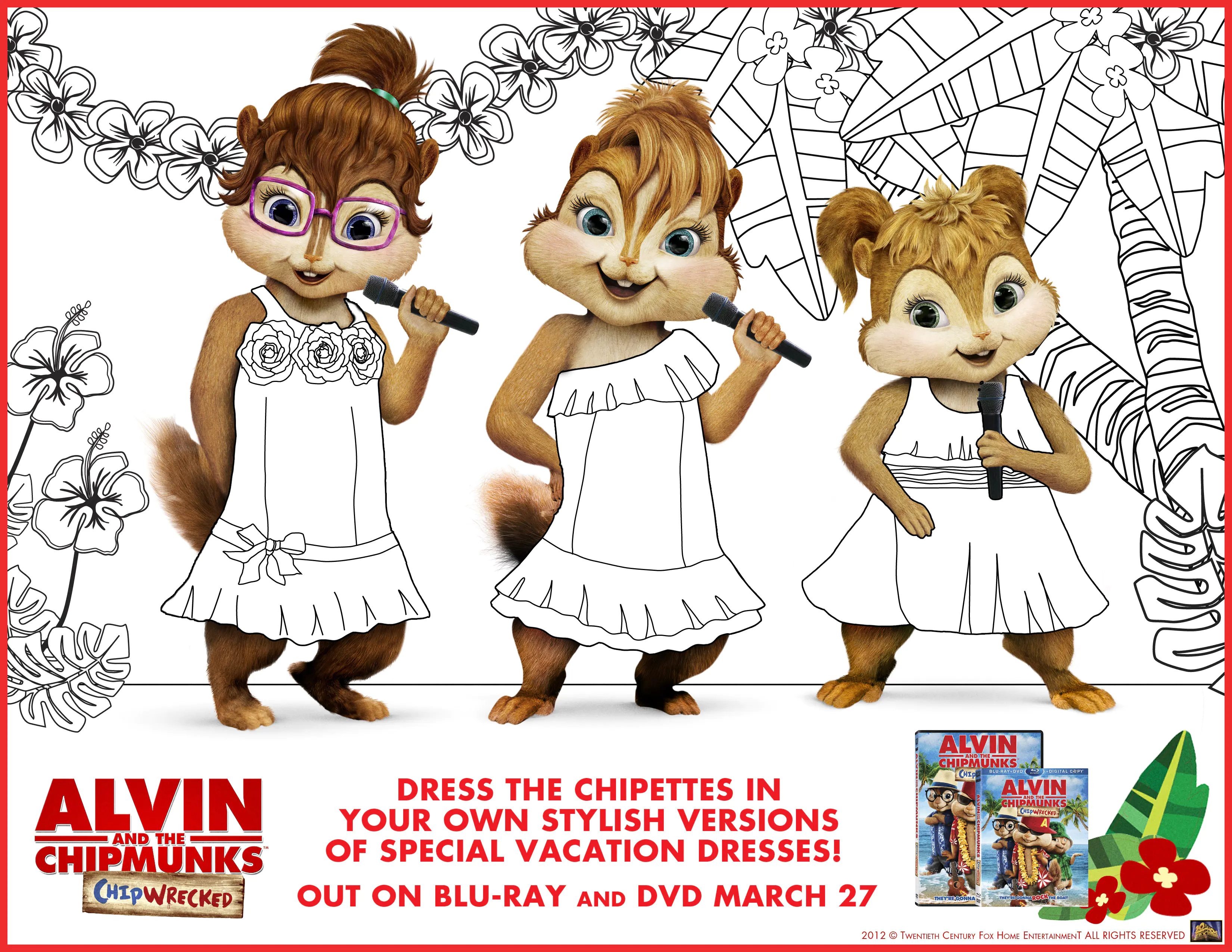 Alvin And The Chipmunks E Le Chipettes Disegni Da Colorare Disegno Di