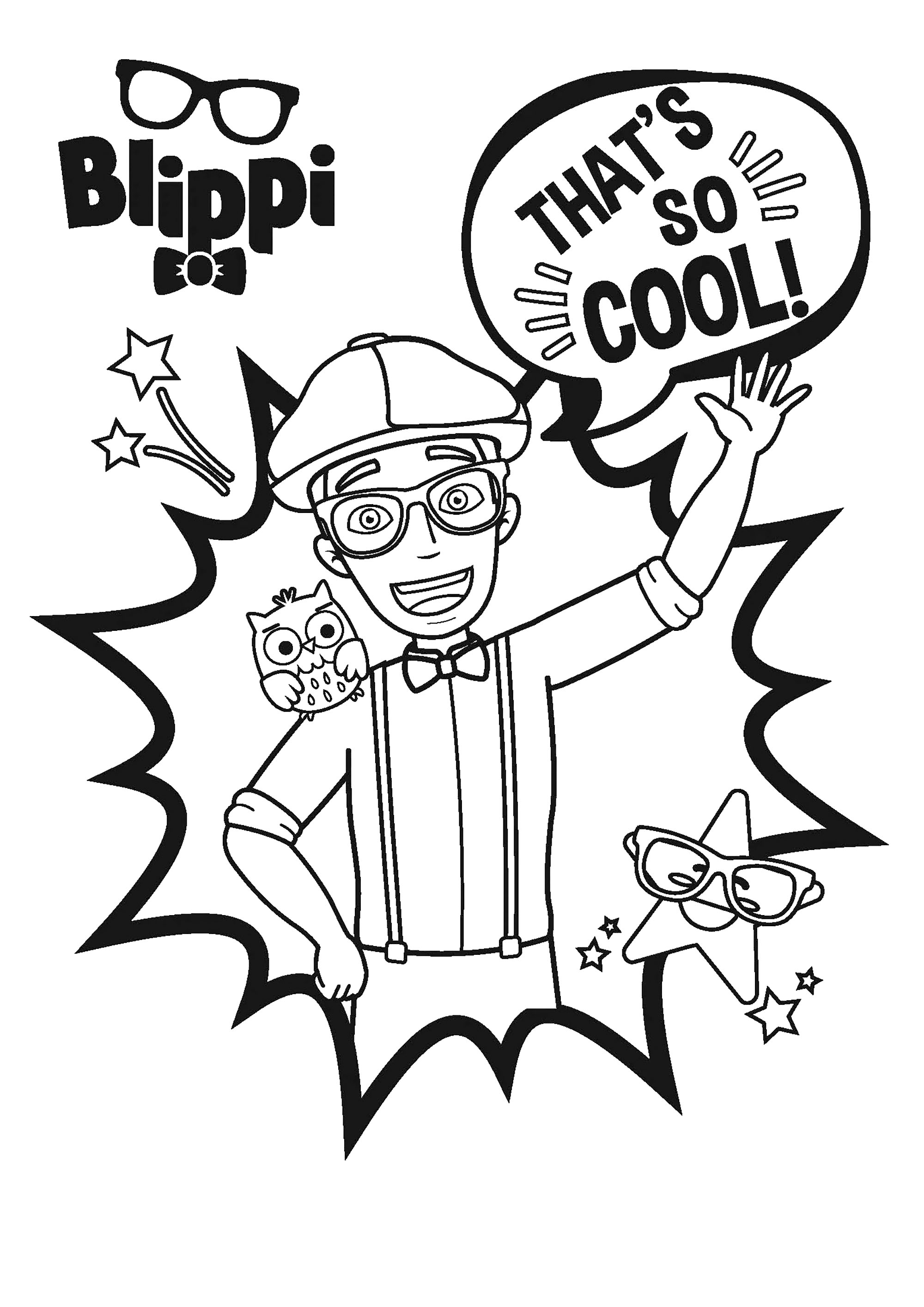 Blippi: È così fantastico! - Disegni de Blippi facili da colorare per ...