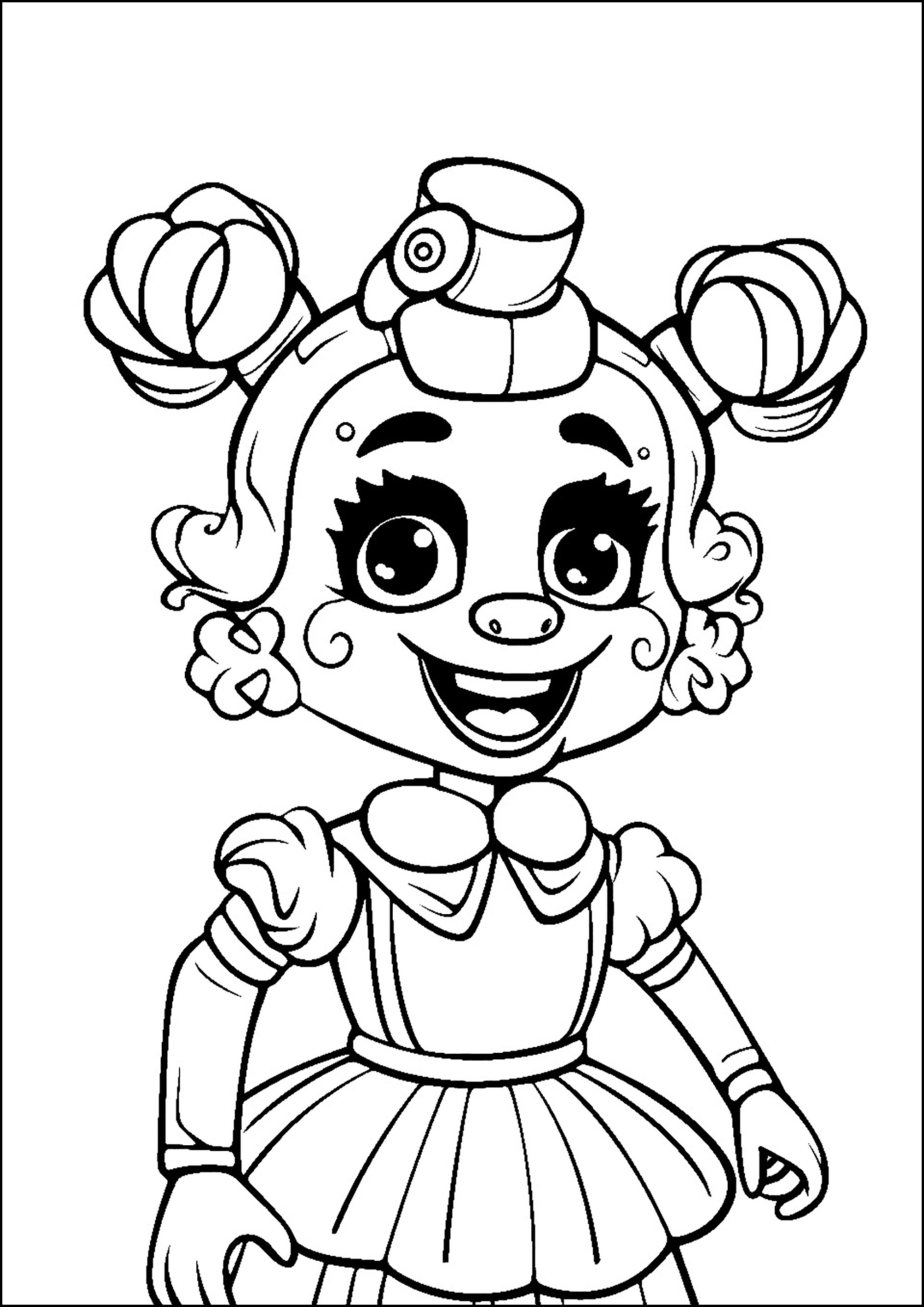 Disegno ispirato da Circus Baby di FNAF - Pagine Cinque Notti da Freddy ...