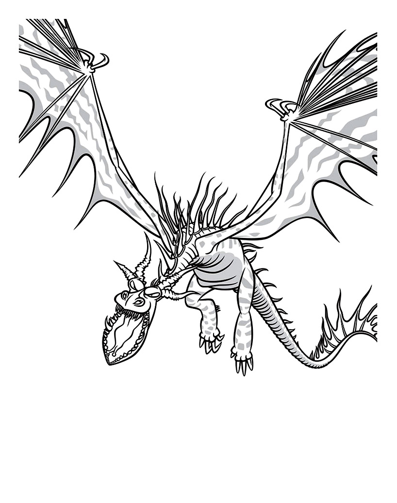 Disegni di draghi da stampare - Pagine Dragon Trainer da Colorare