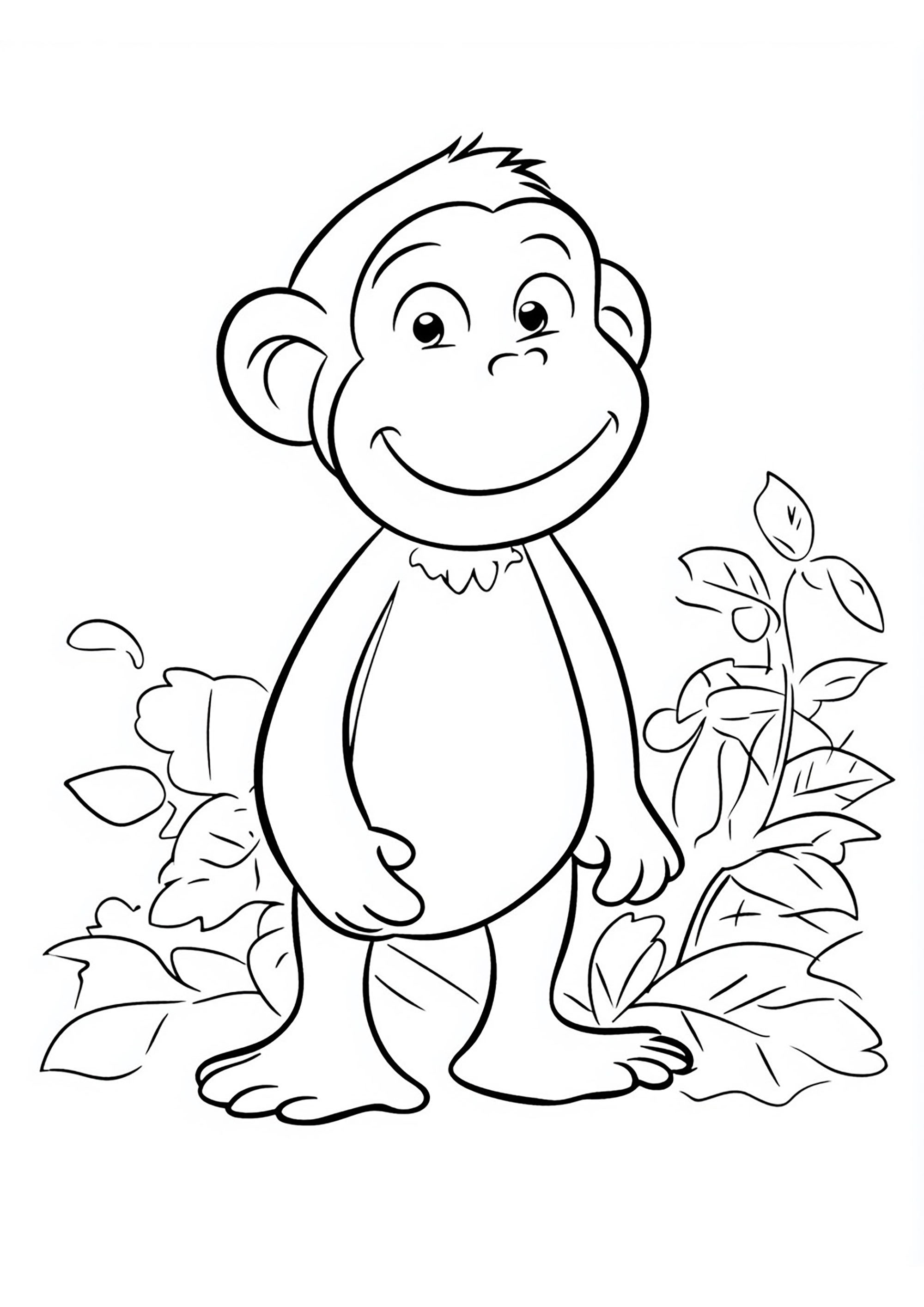 Pagine Da Colorare Di George Curioso Per Bambini Come Disegnare GEORGE