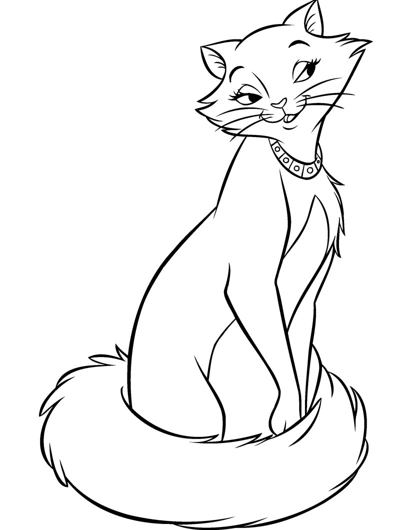La bella duchessa - Pagine Les Aristochats da Colorare