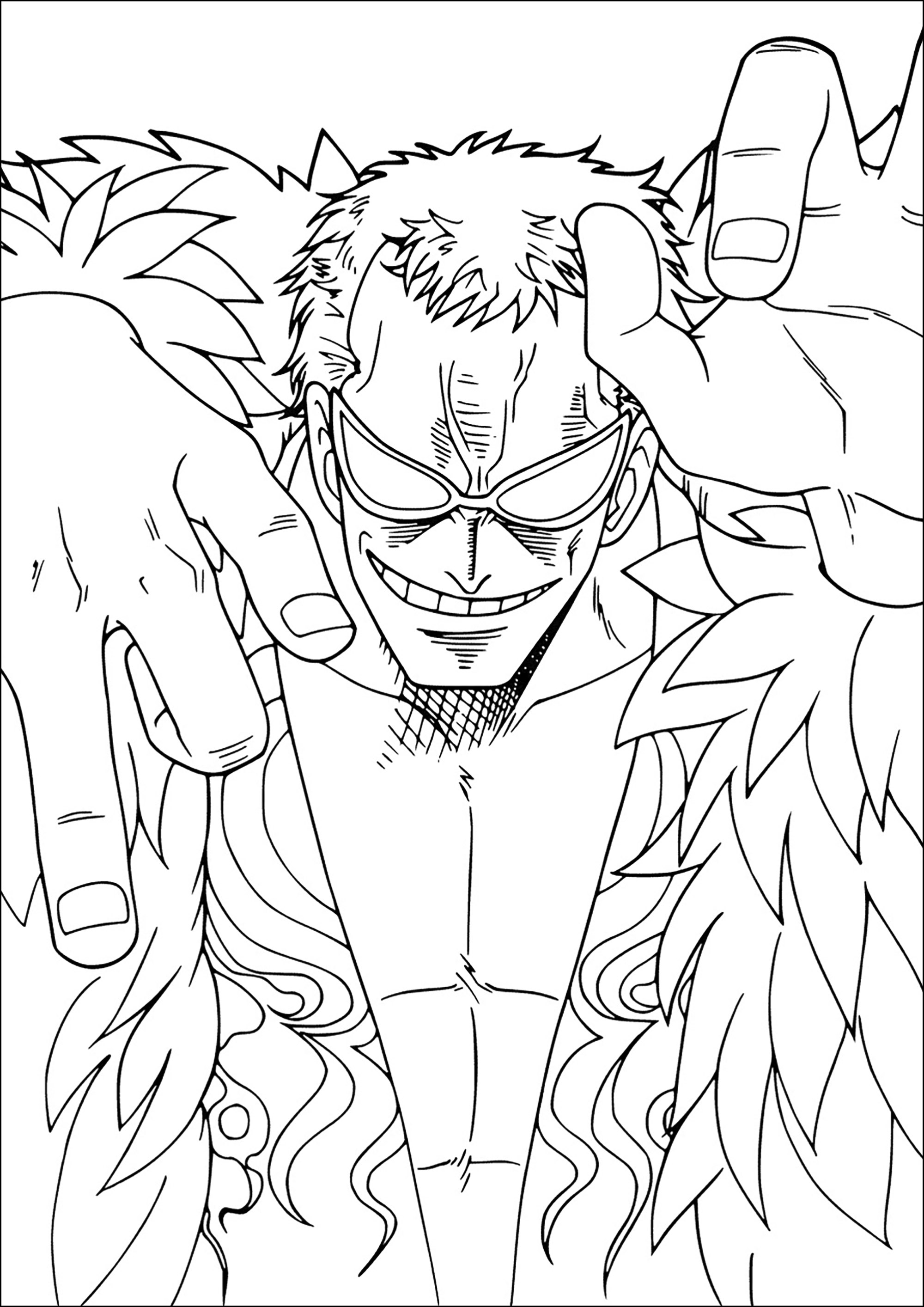 Donquixote Doflamingo - Pagine One Piece da Colorare