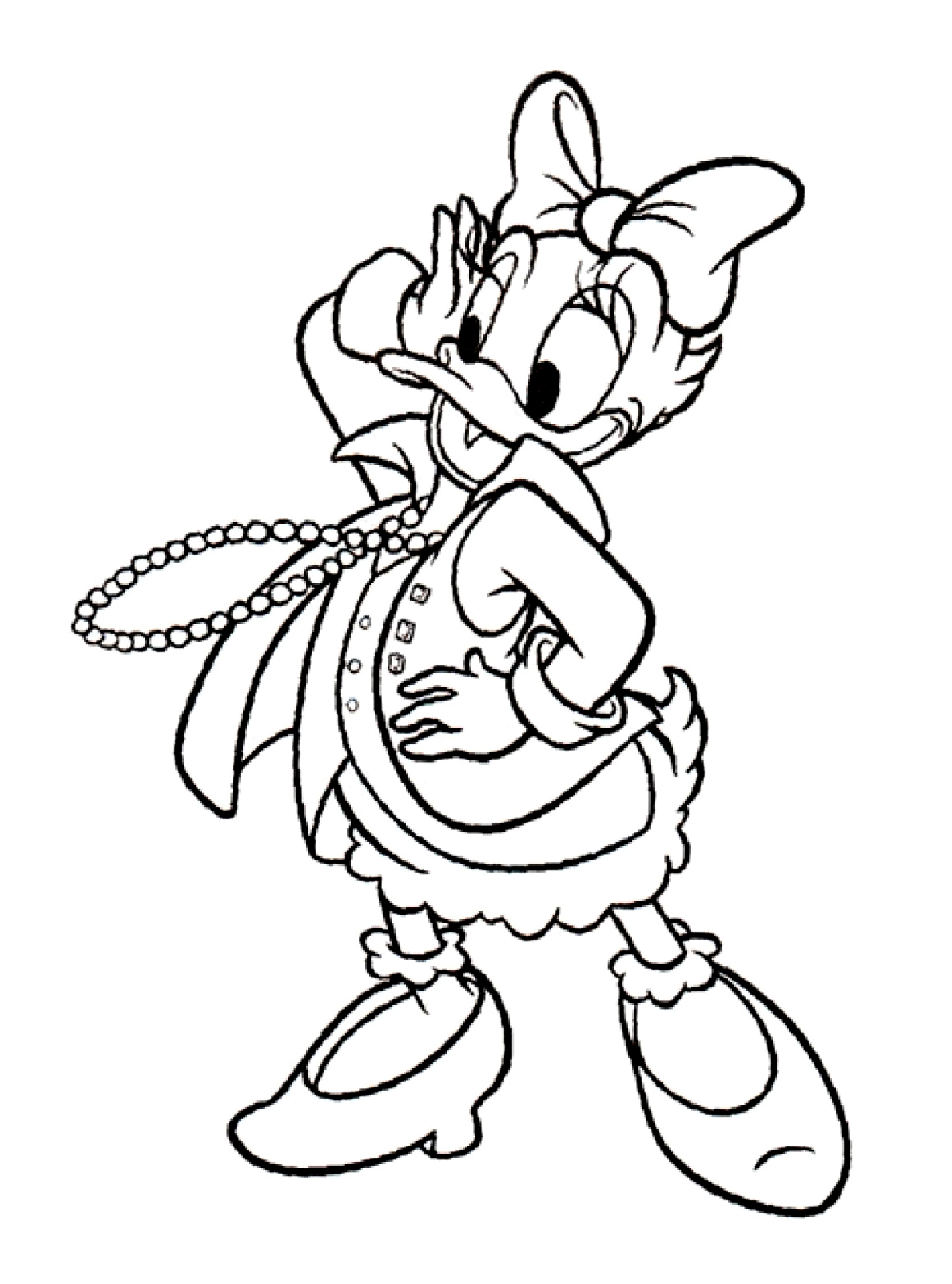 Daisy da colorare e stampare gratuitamente - Pagine Paperina da Colorare