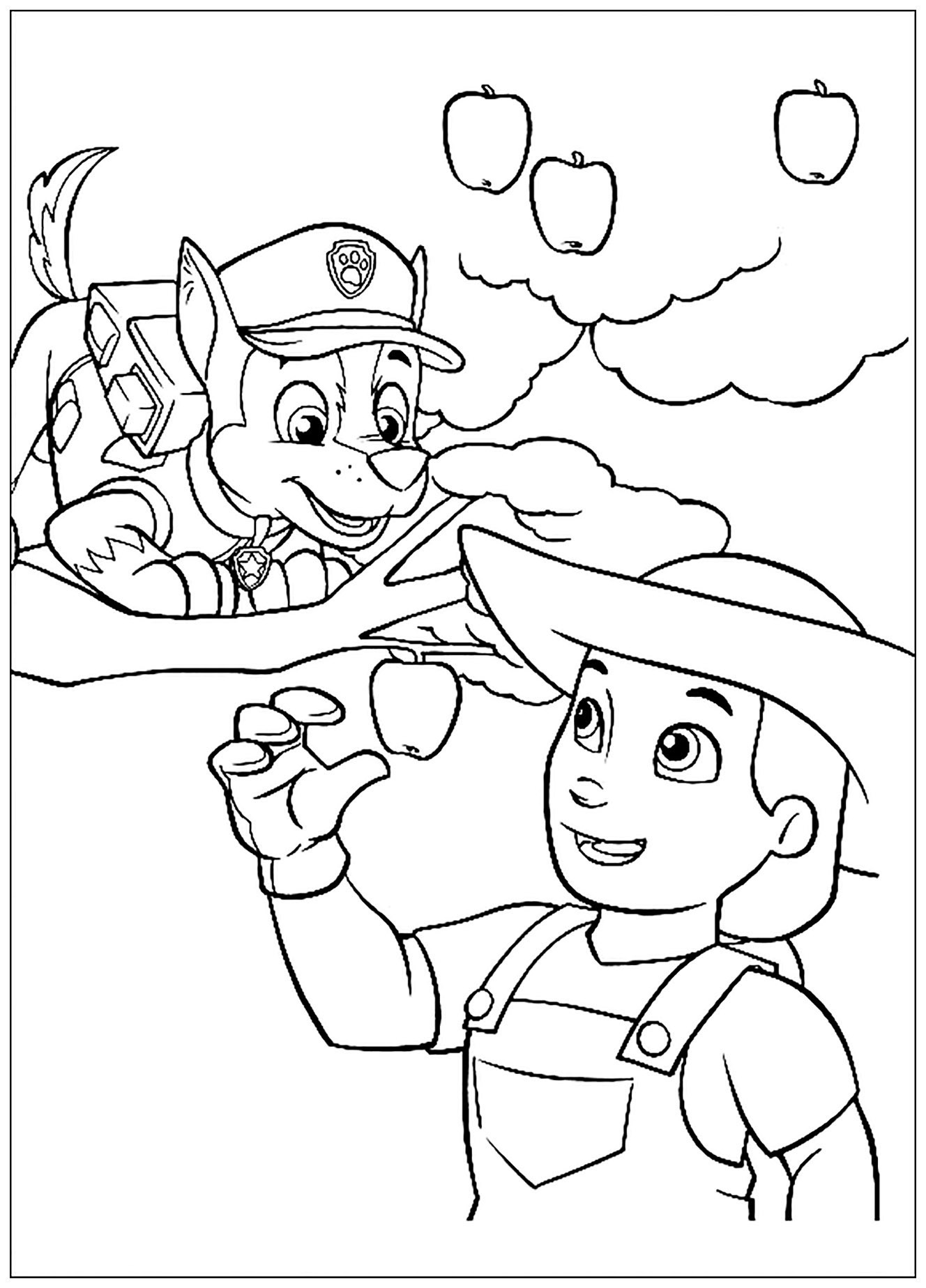 PAW Patrol: Chase, cosa stai facendo lì? - Pagine Paw Patrol da Colorare
