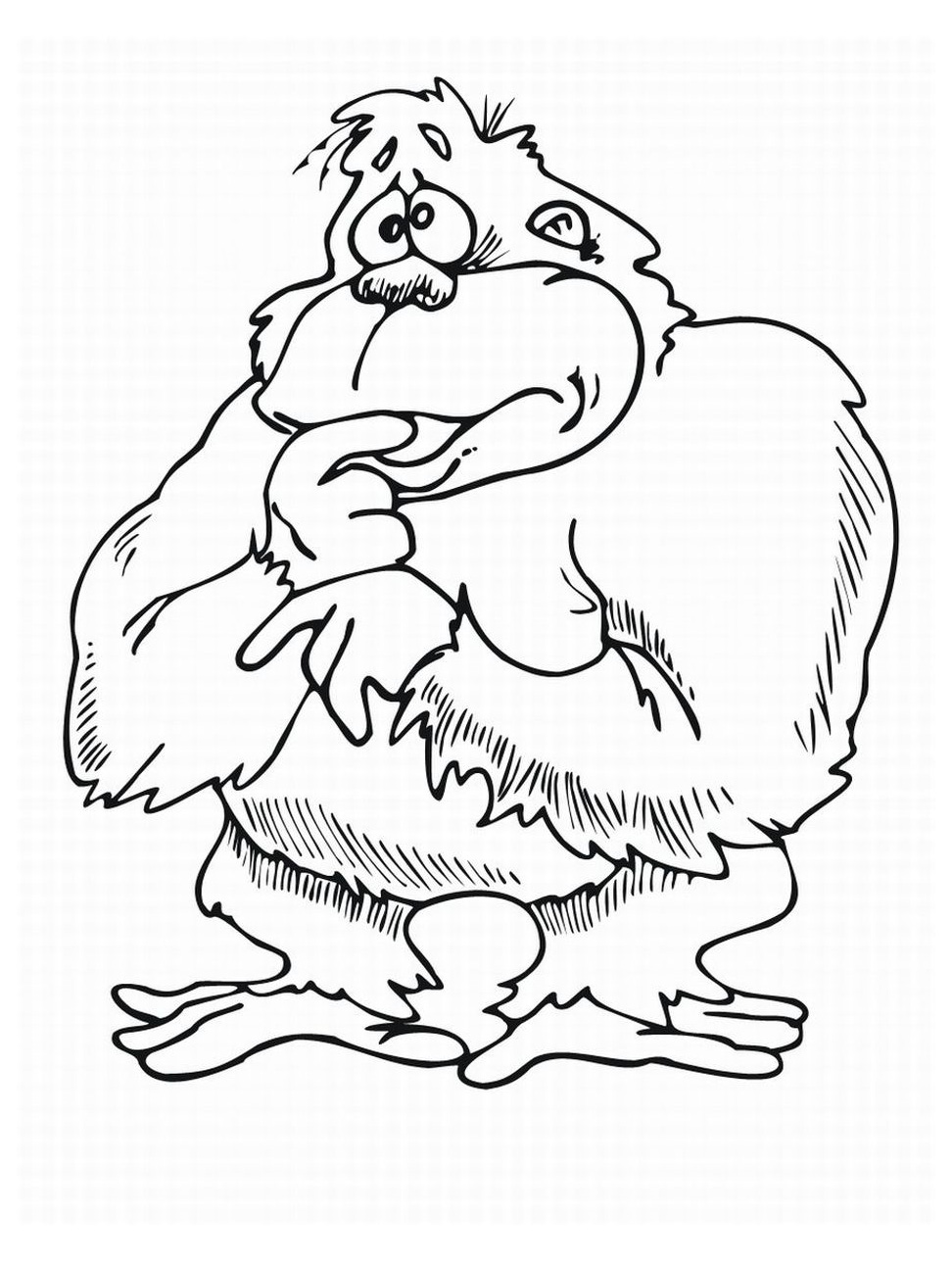 Disegno Da Colorare Di Scimmia Per Bambini Disegni De Scimmie Facili