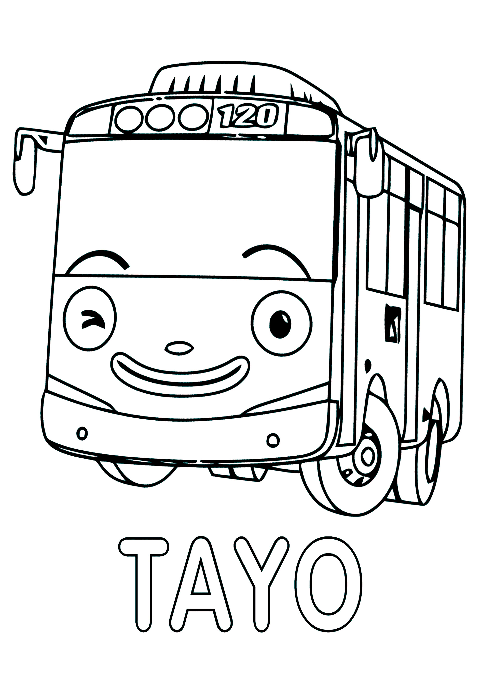 Tayo il bello autobus - Pagine Tayo il piccolo bus da Colorare