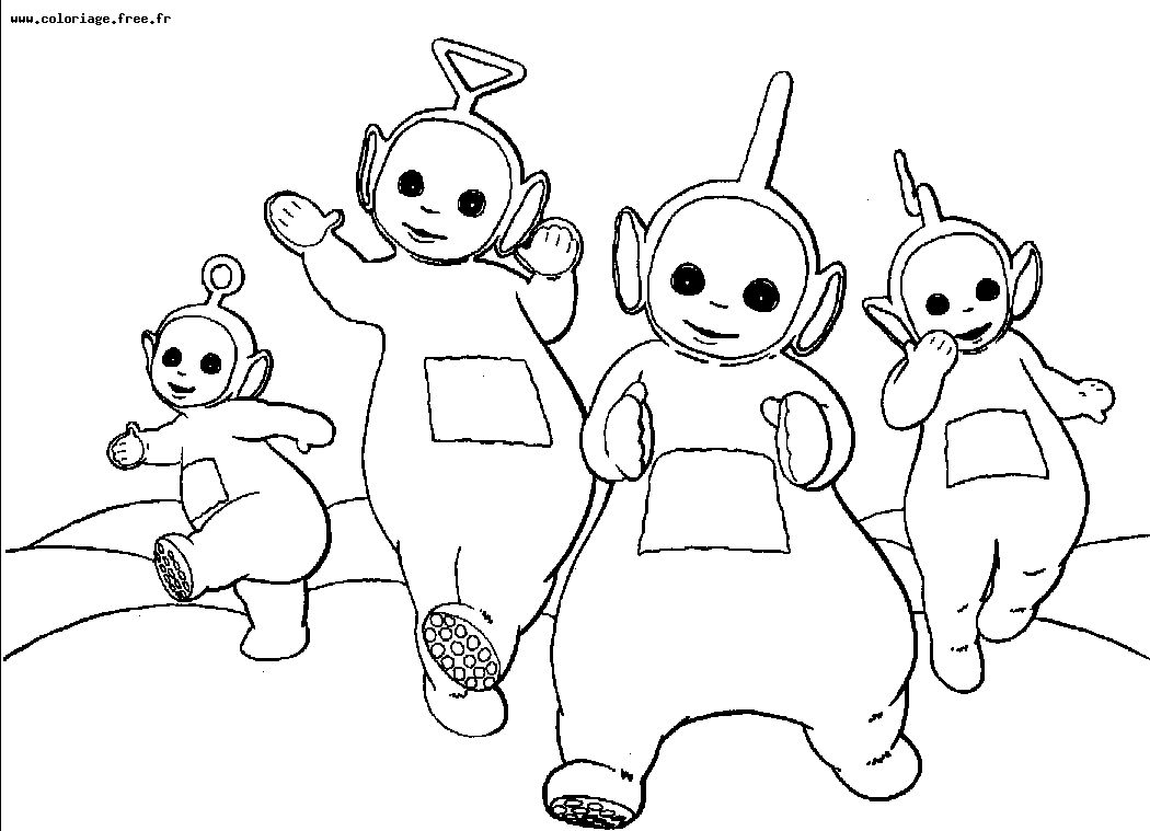 Stampa da colorare dei Teletubbies - Pagine Teletubbies da Colorare