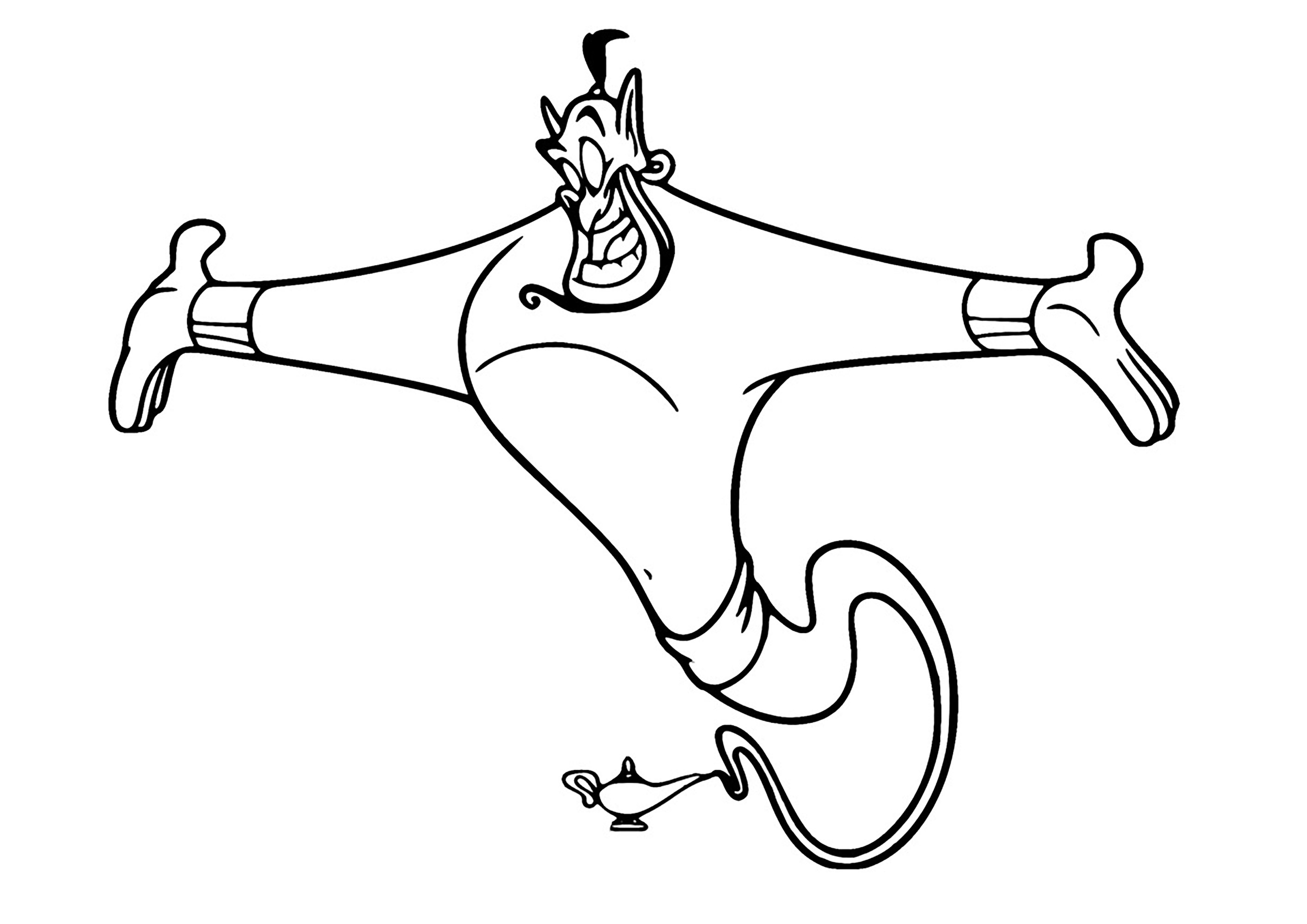 Aladin Genio Colorear Pobarvanke Coloriez Aladino Pobarvanka ...