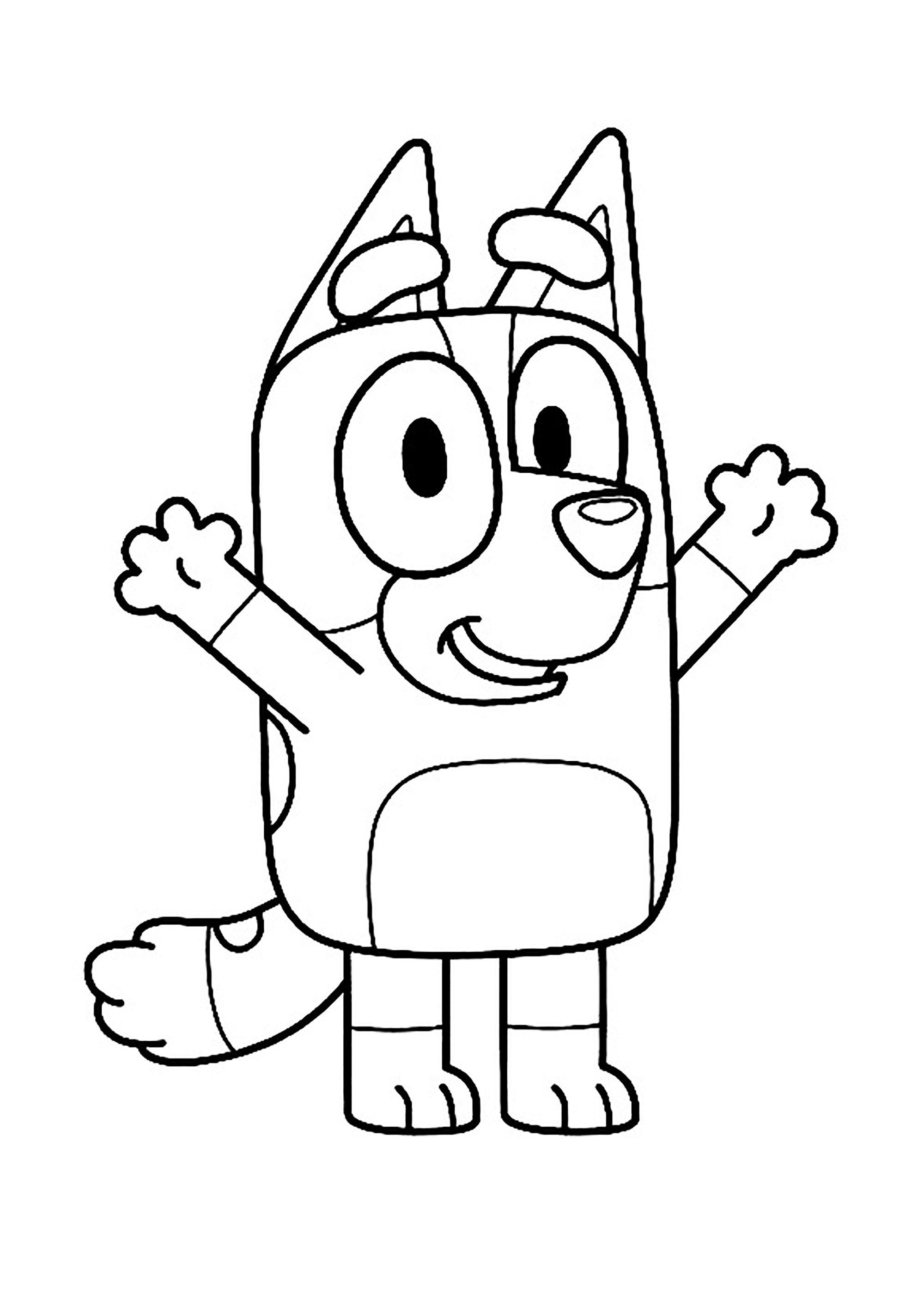 Bluey : Pretzel - Páginas de Bluey para colorir para crianças