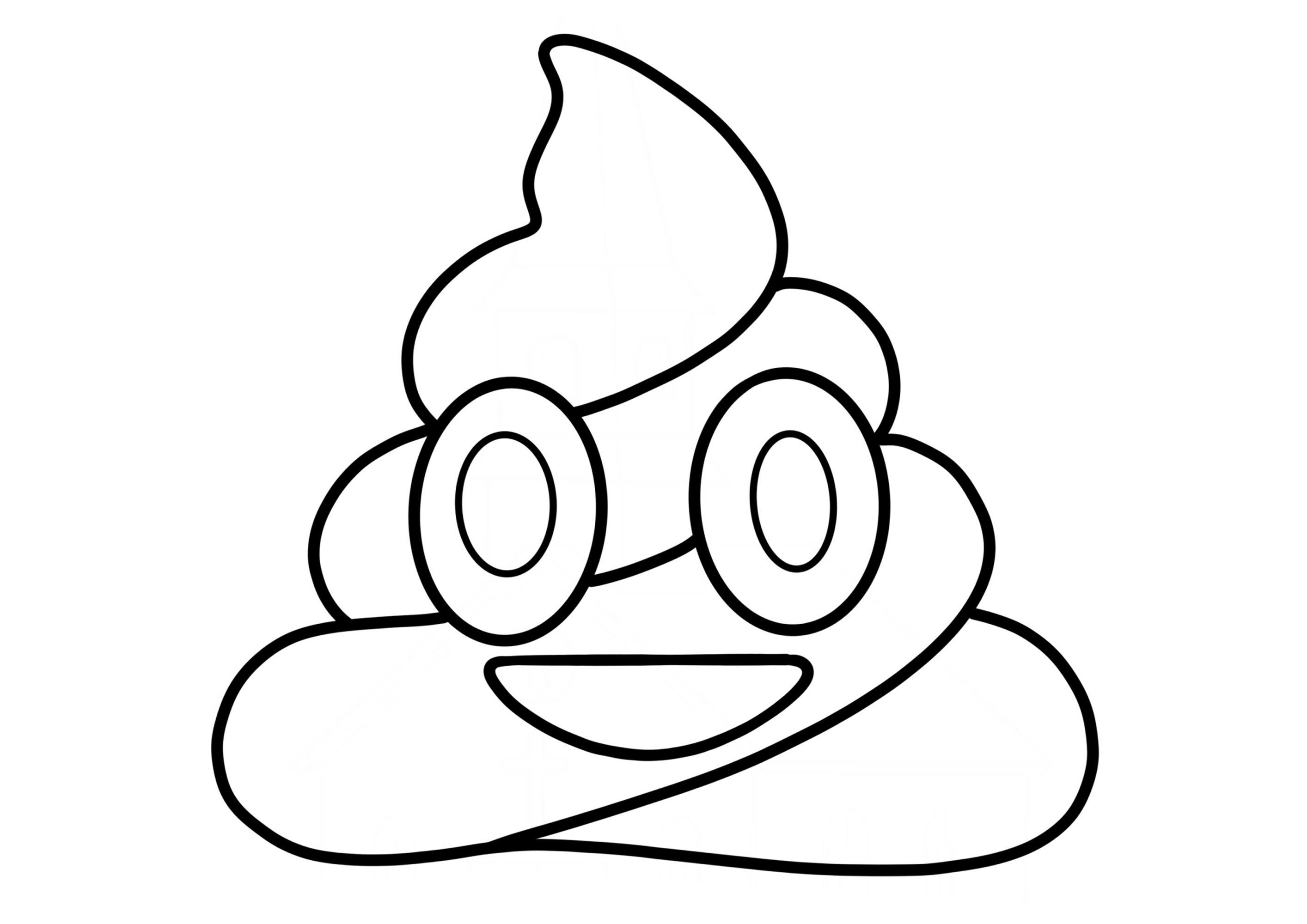 Emoji de cocó - Páginas de Emoji para colorir para crianças