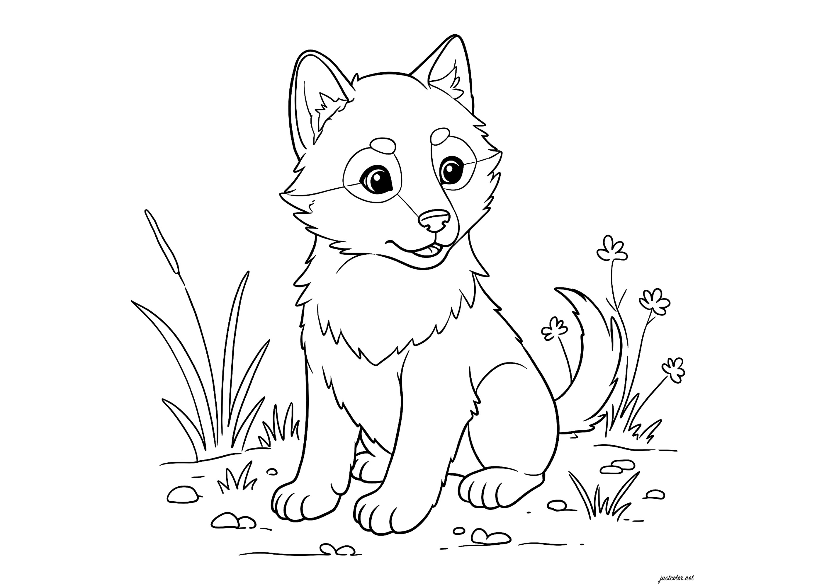 Desenhos De Filhote De Lobo Para Colorir