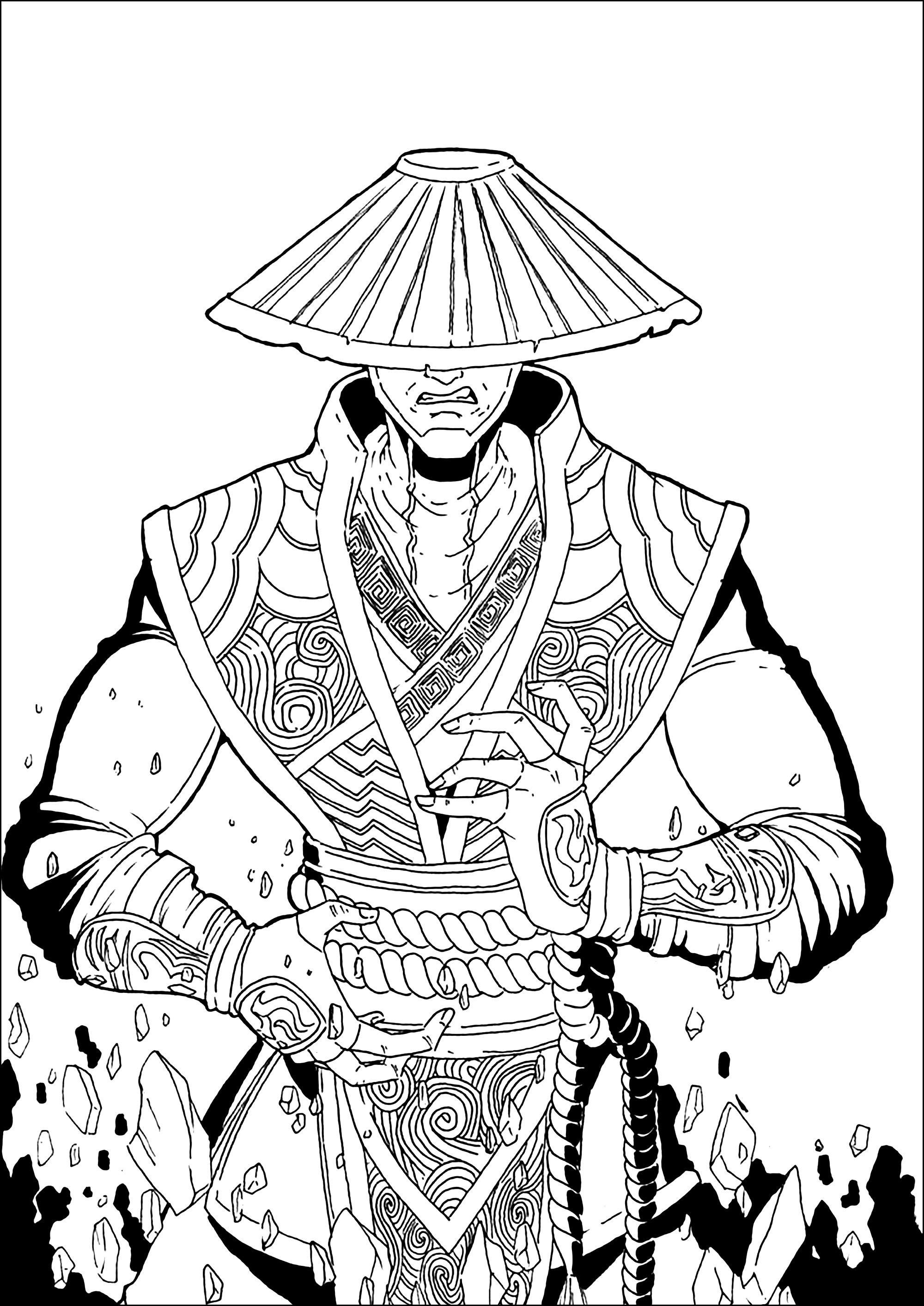 Kombat Colorir Desenhos Raiden Kolorowanki Dzieci ...