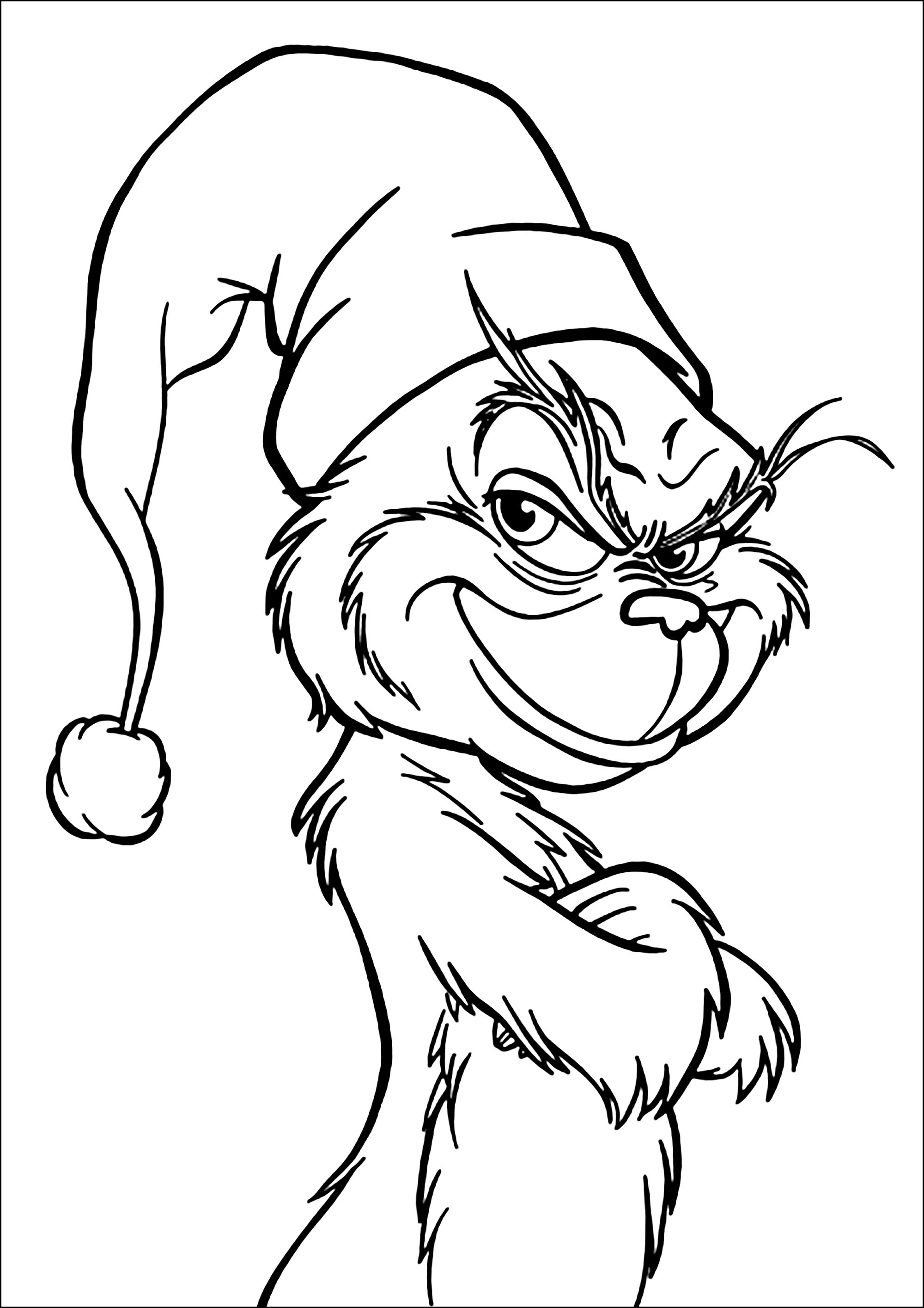 Livro para colorir simples do Grinch - Páginas de O Grinch para colorir ...