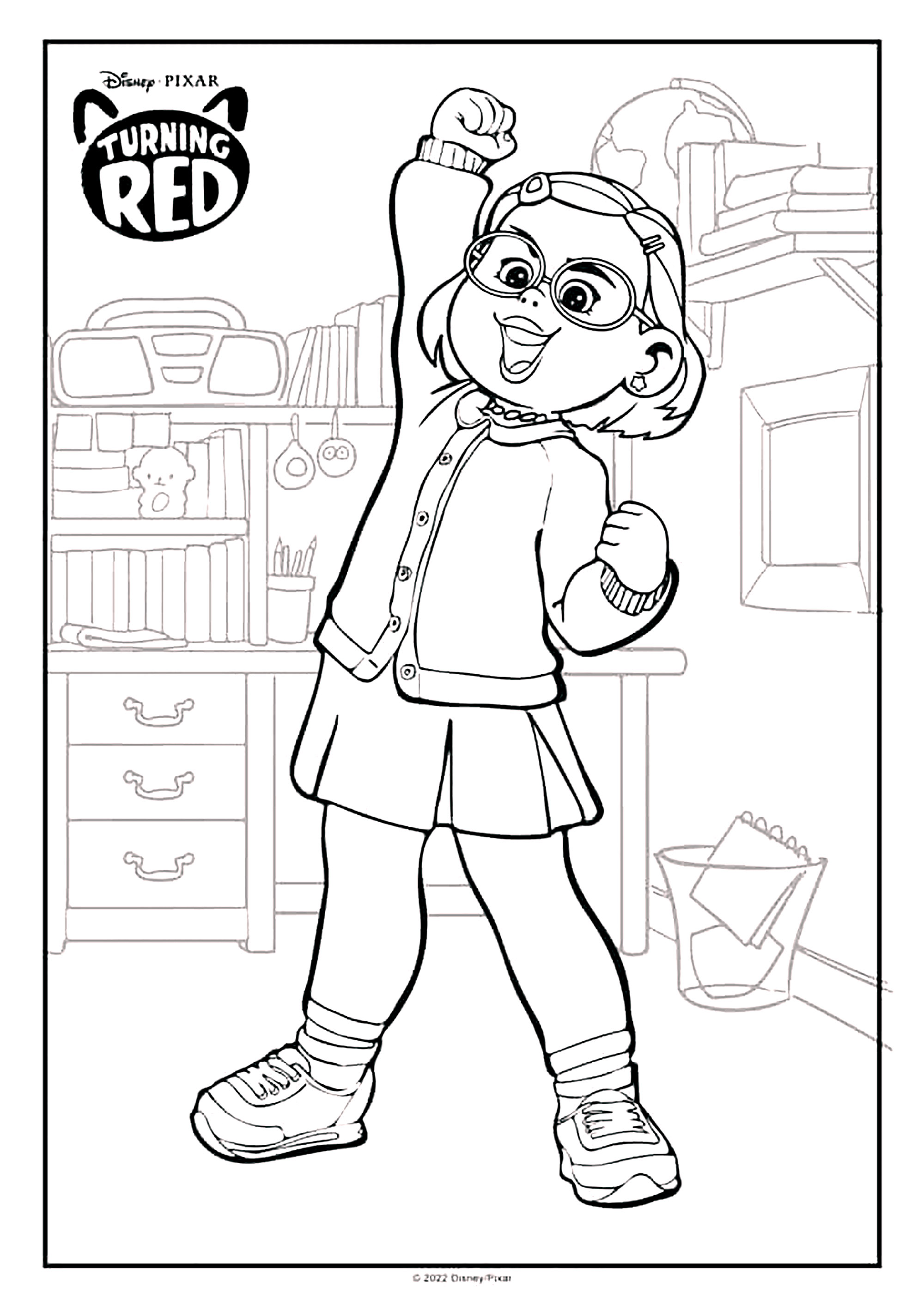 Meilin Lee - Coloriages d'Alerte rouge à imprimer