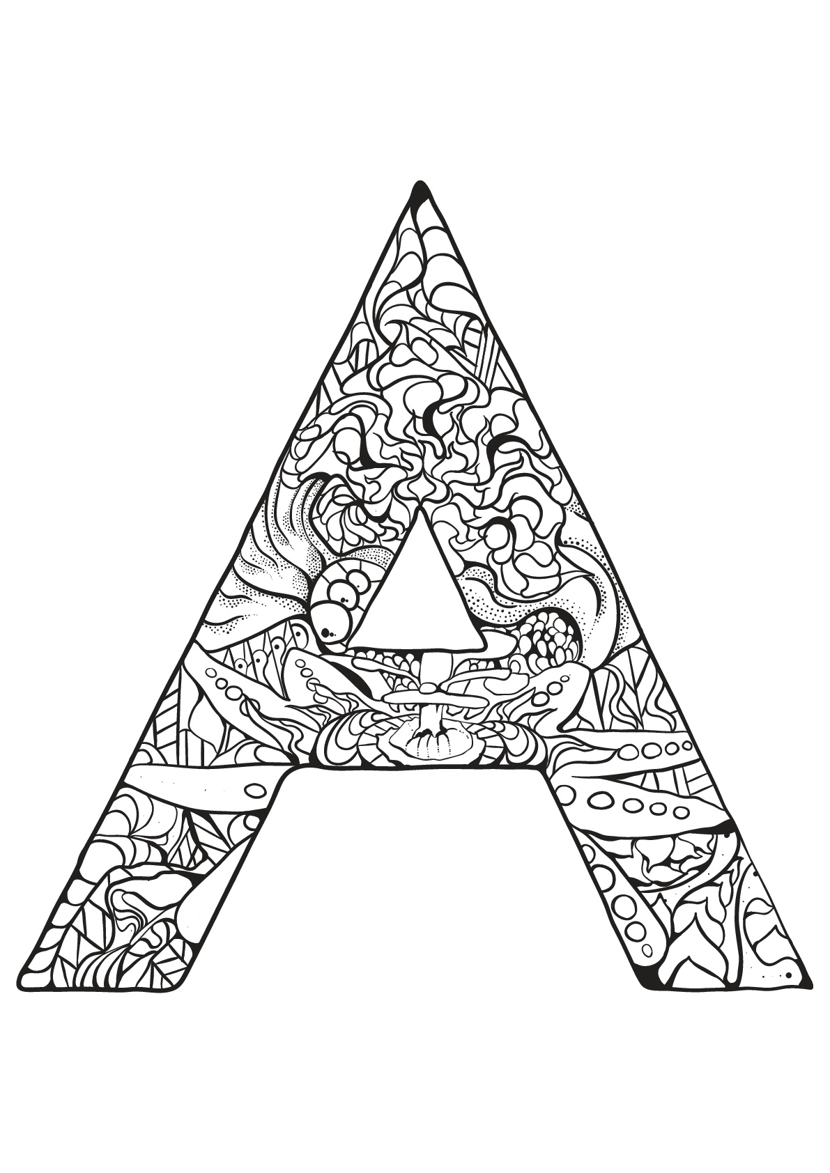 Alphabet lettre a - Coloriages d'Alphabet à imprimer