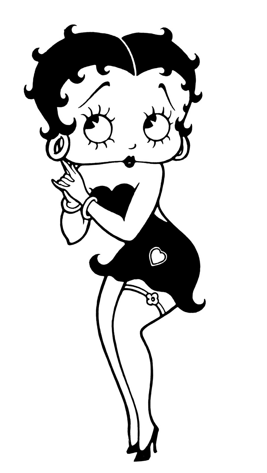 Coloriage de Betty Boop pour enfants - Coloriages de Betty Boop à imprimer