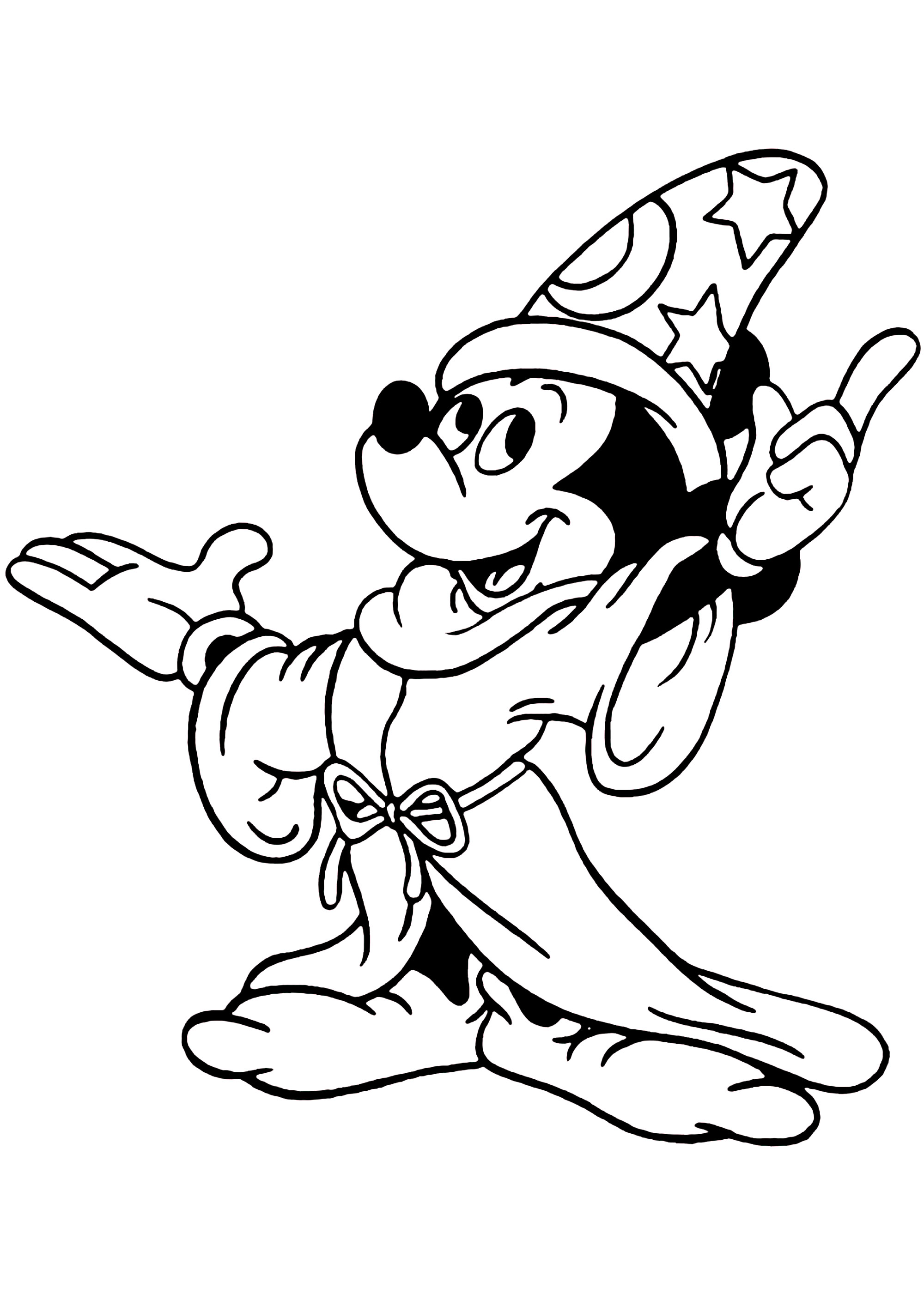 Mickey le magicien - Coloriages de Fantasia à imprimer