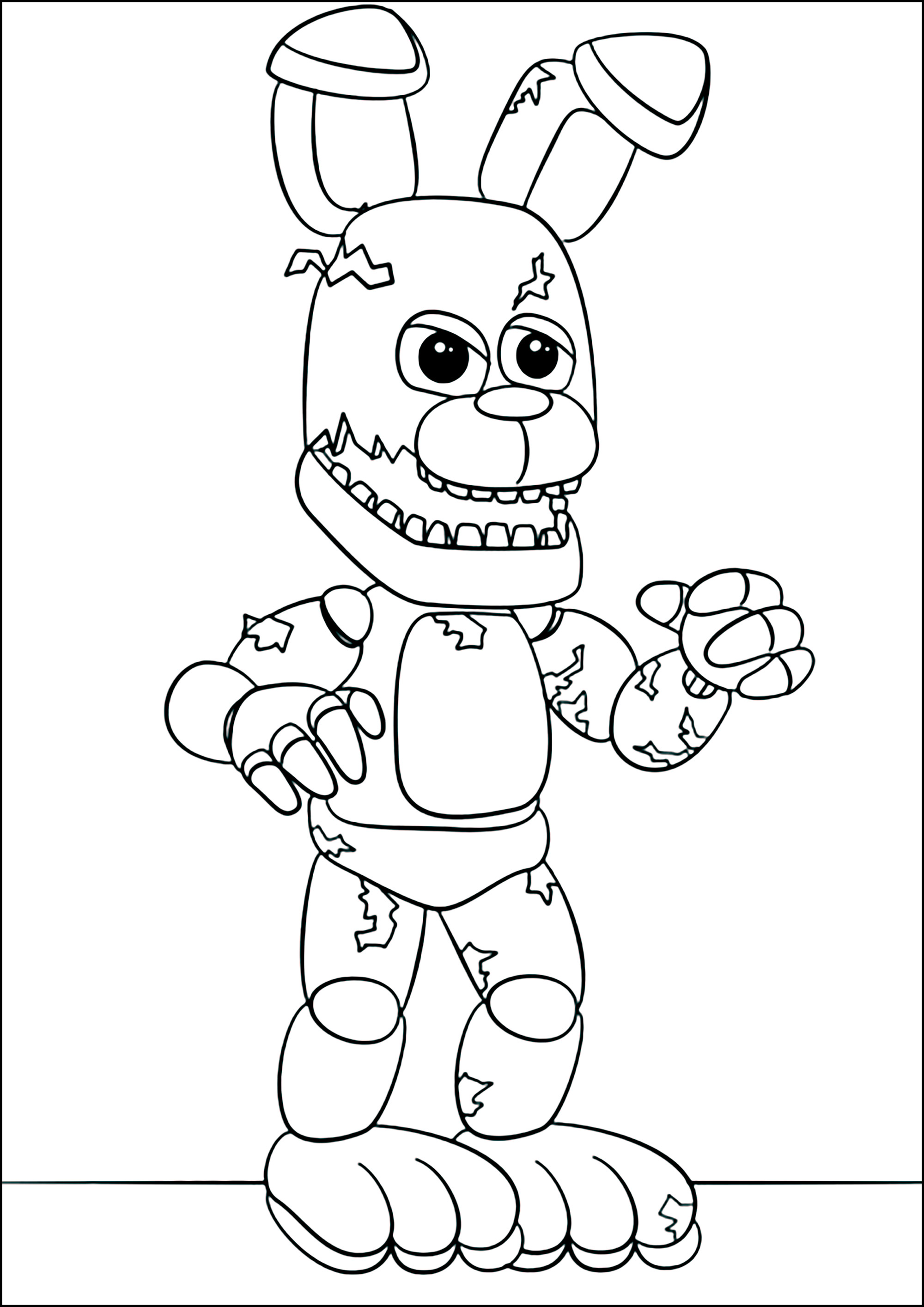 Bonnie de FNAF - Coloriages de FNAF à imprimer