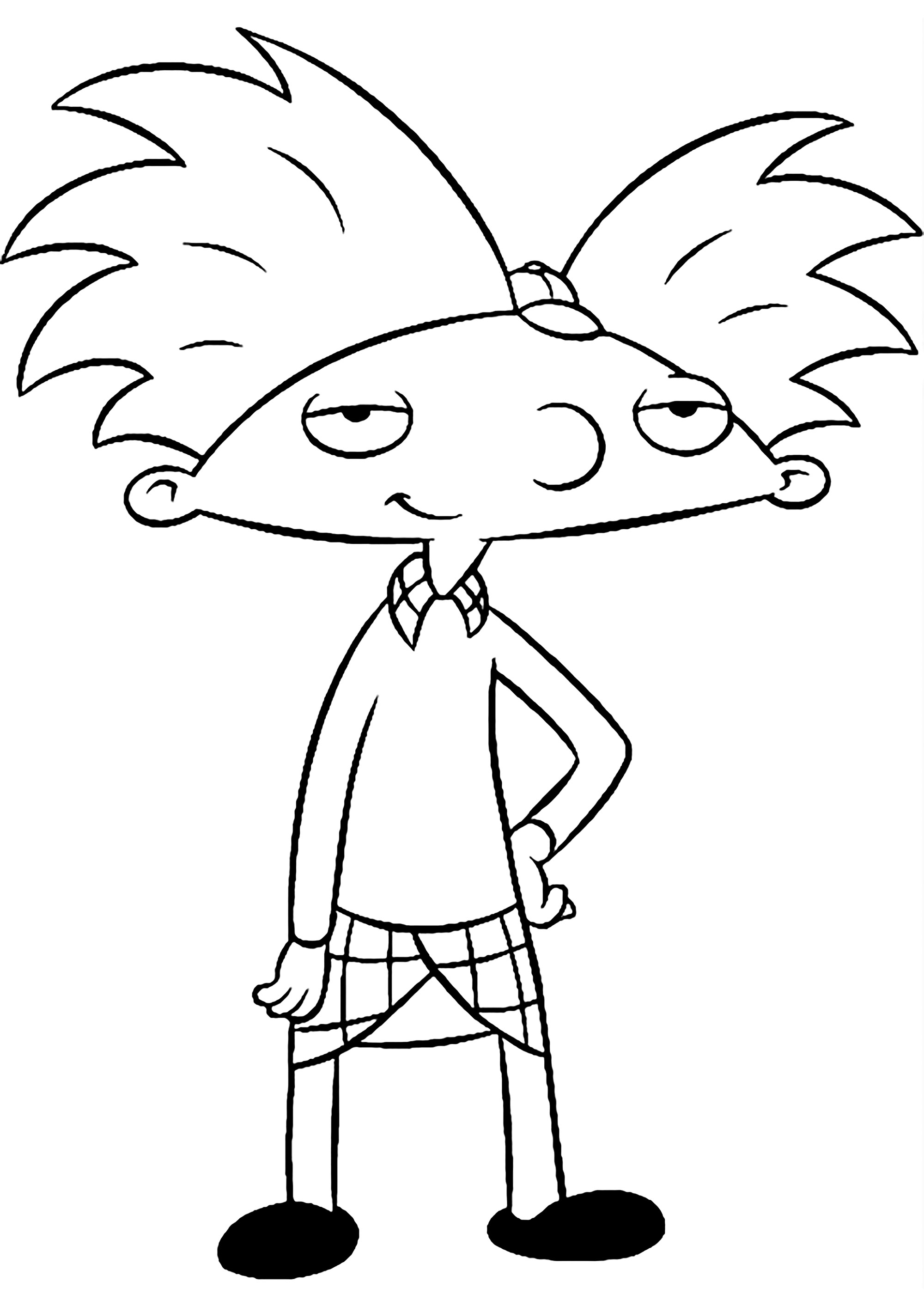Arnold à Colorier Coloriages D Hey Arnold à Imprimer