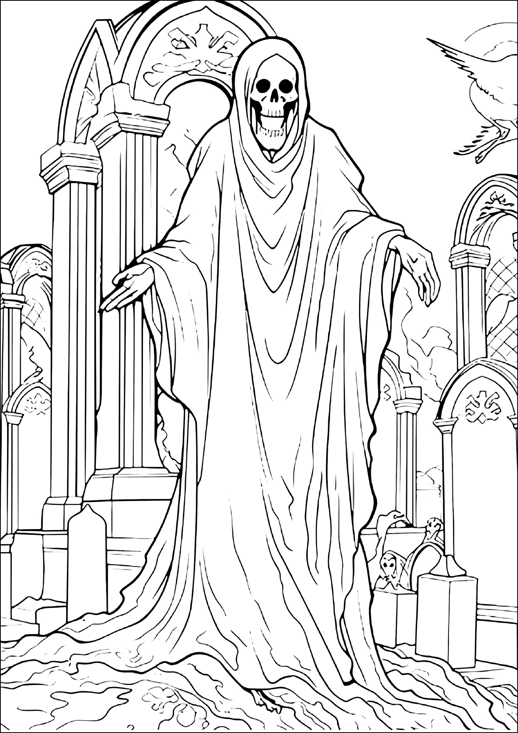 Faucheuse - 00003 - Coloriages de La Faucheuse à imprimer