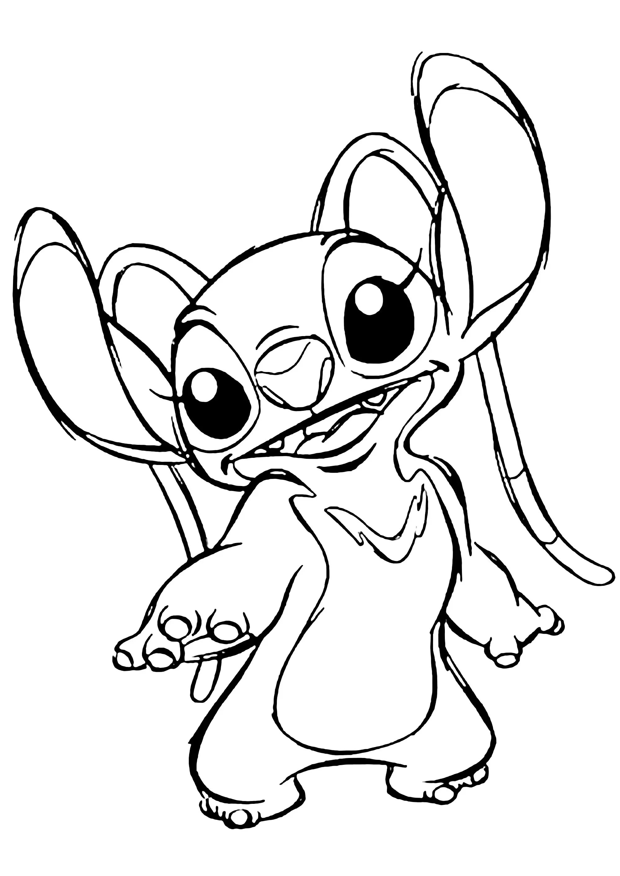 Joli dessin représentant Angel, l'amie de Stitch - Coloriages de Lilo ...