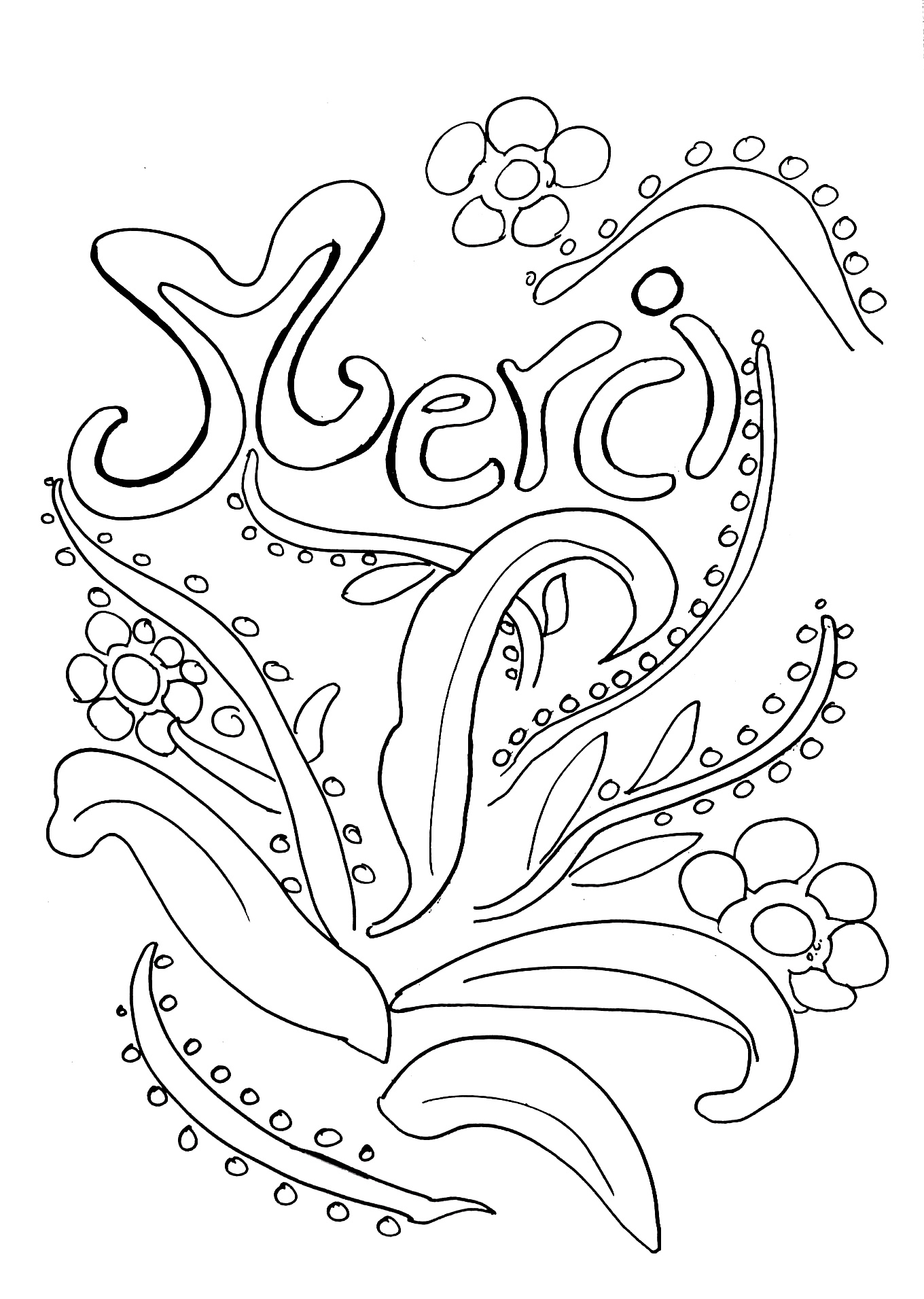 Merci Pages à Colorier Pages à Colorier Gratuites – Personnaliser