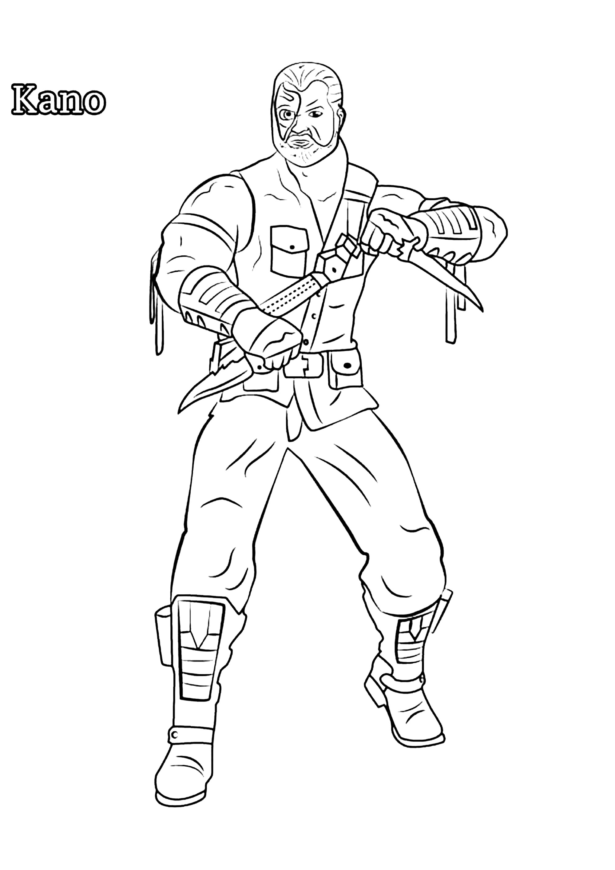 Mortal kombat - 00016 - Coloriages de Mortal Kombat à imprimer