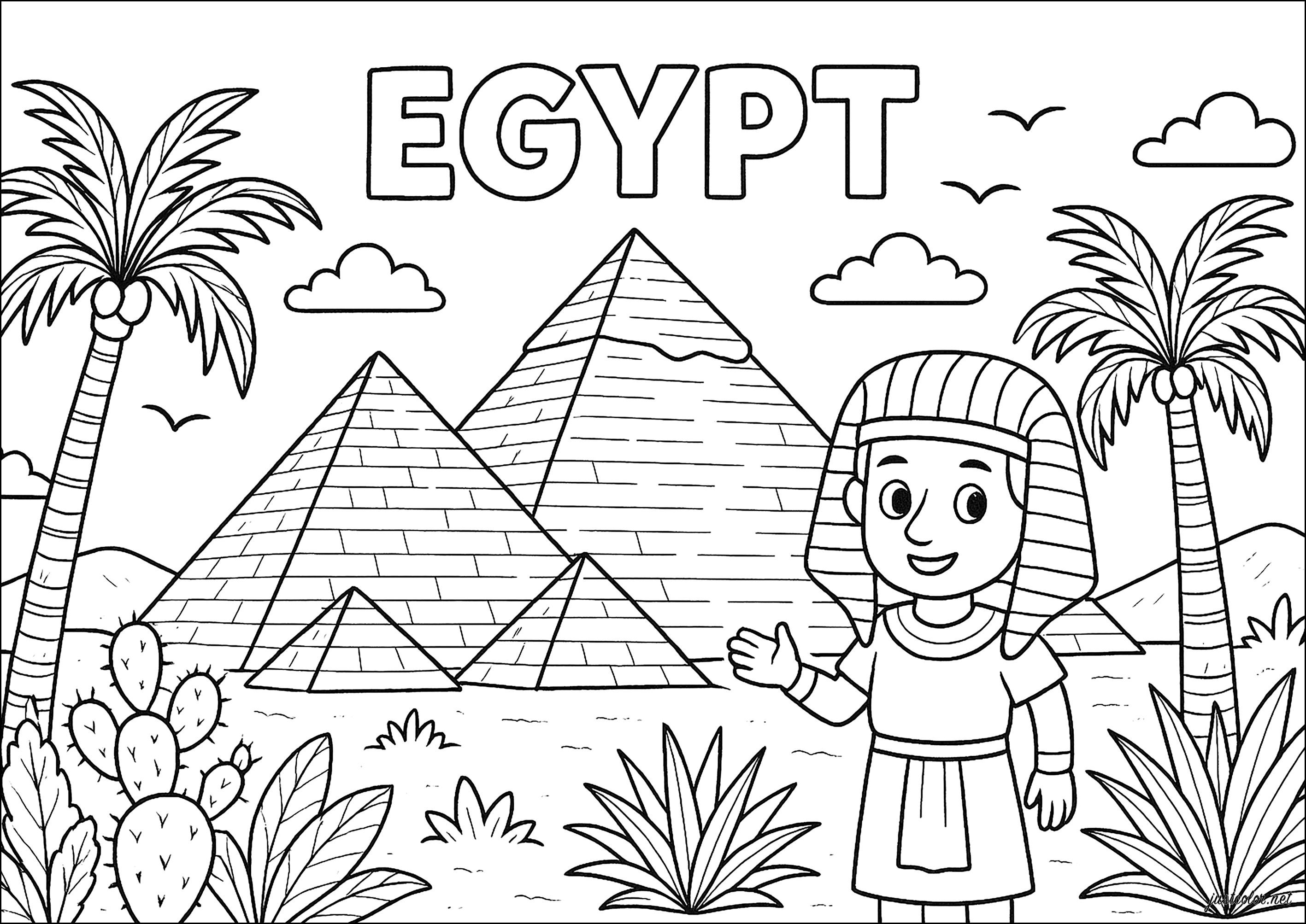 Coloriage De La Pyramide égyptienne