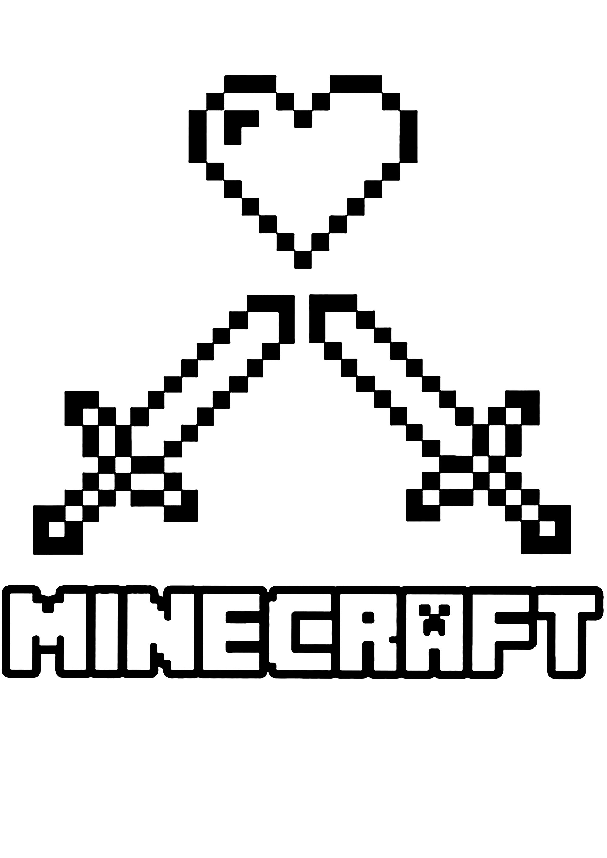Pages à Colorier Minecraft épée Imprimable Coloriage Minecraft à