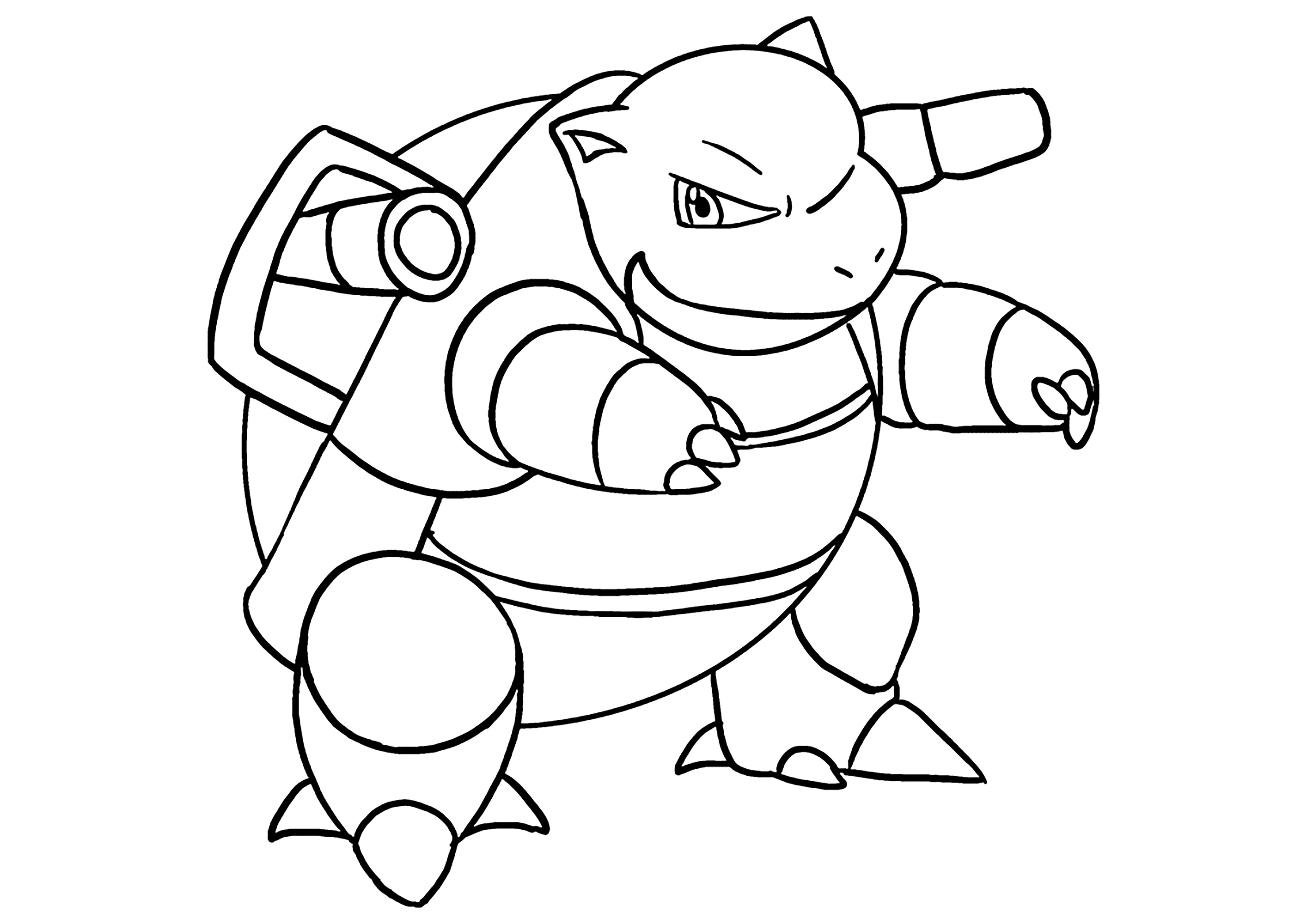 Tortank : Coloriage à imprimer - Coloriages de Pokemon à imprimer