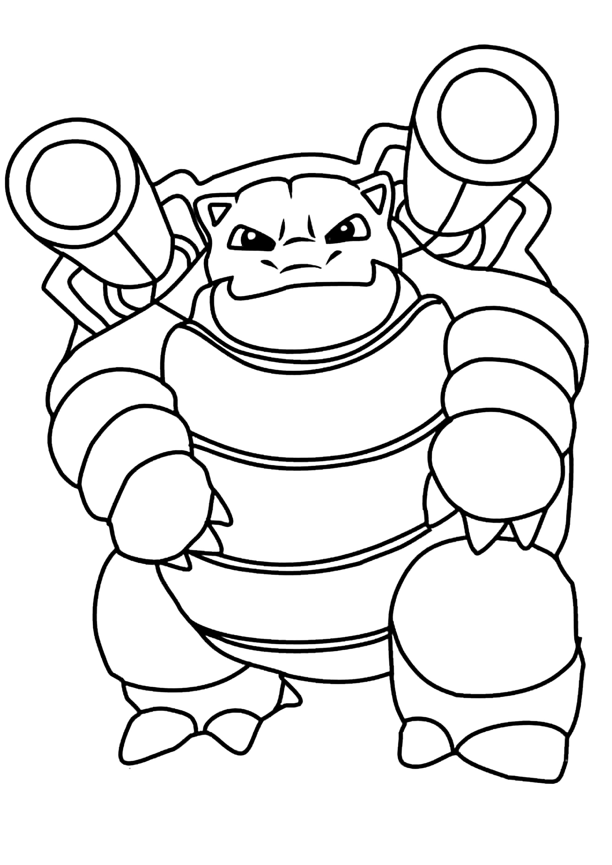 Tortank : Coloriage pour enfants - Coloriages de Pokemon à imprimer