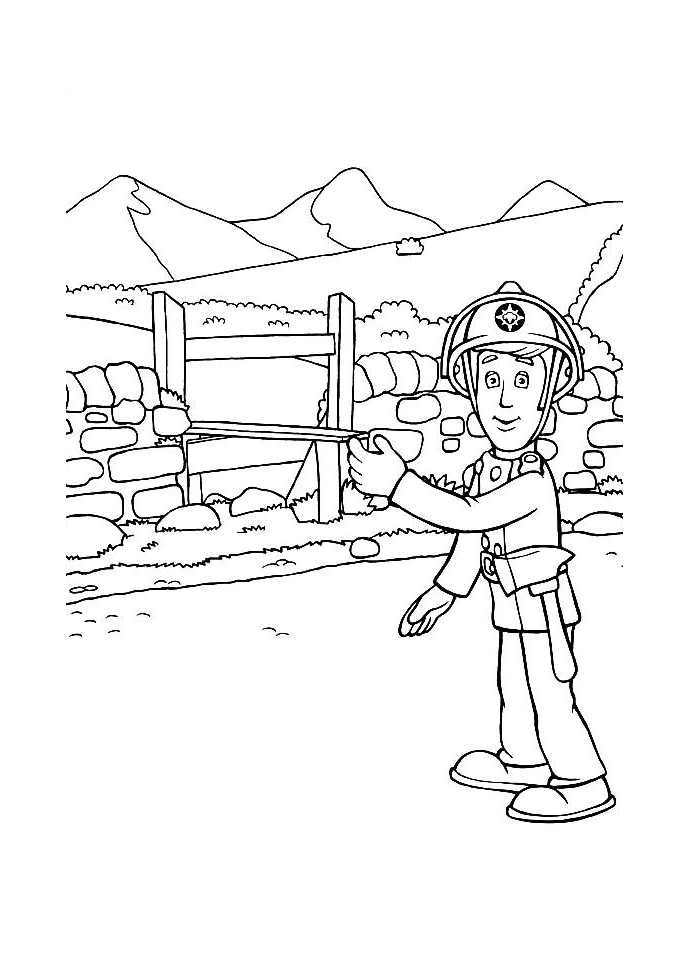 Sam le pompier - 06 - Coloriages de Sam le pompier à imprimer