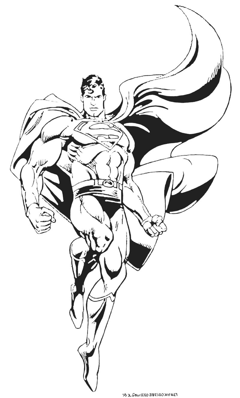 Coloriage de Superman à imprimer - Coloriages de Superman à imprimer