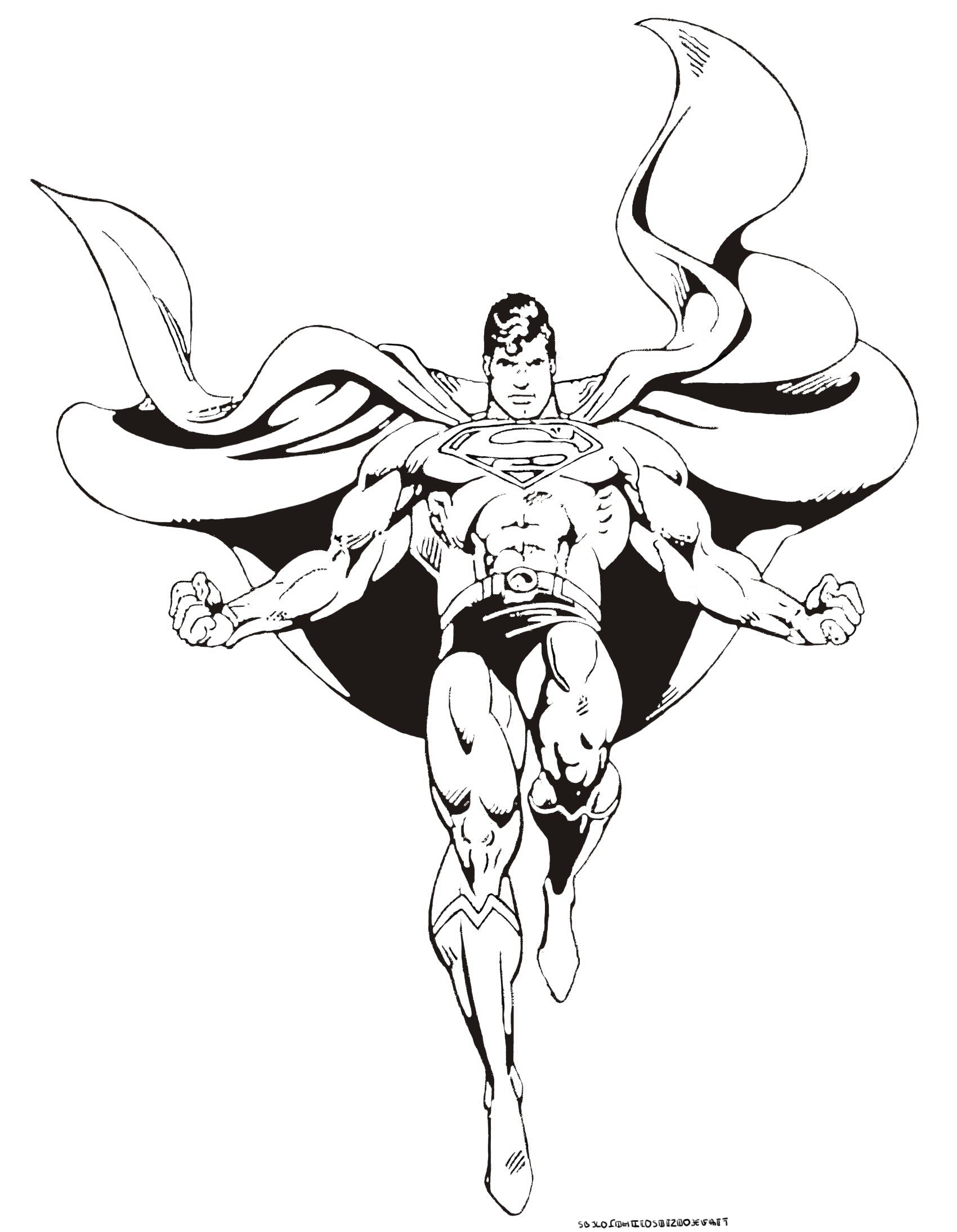 Coloriage de Superman gratuit à colorier - Coloriages de Superman à ...