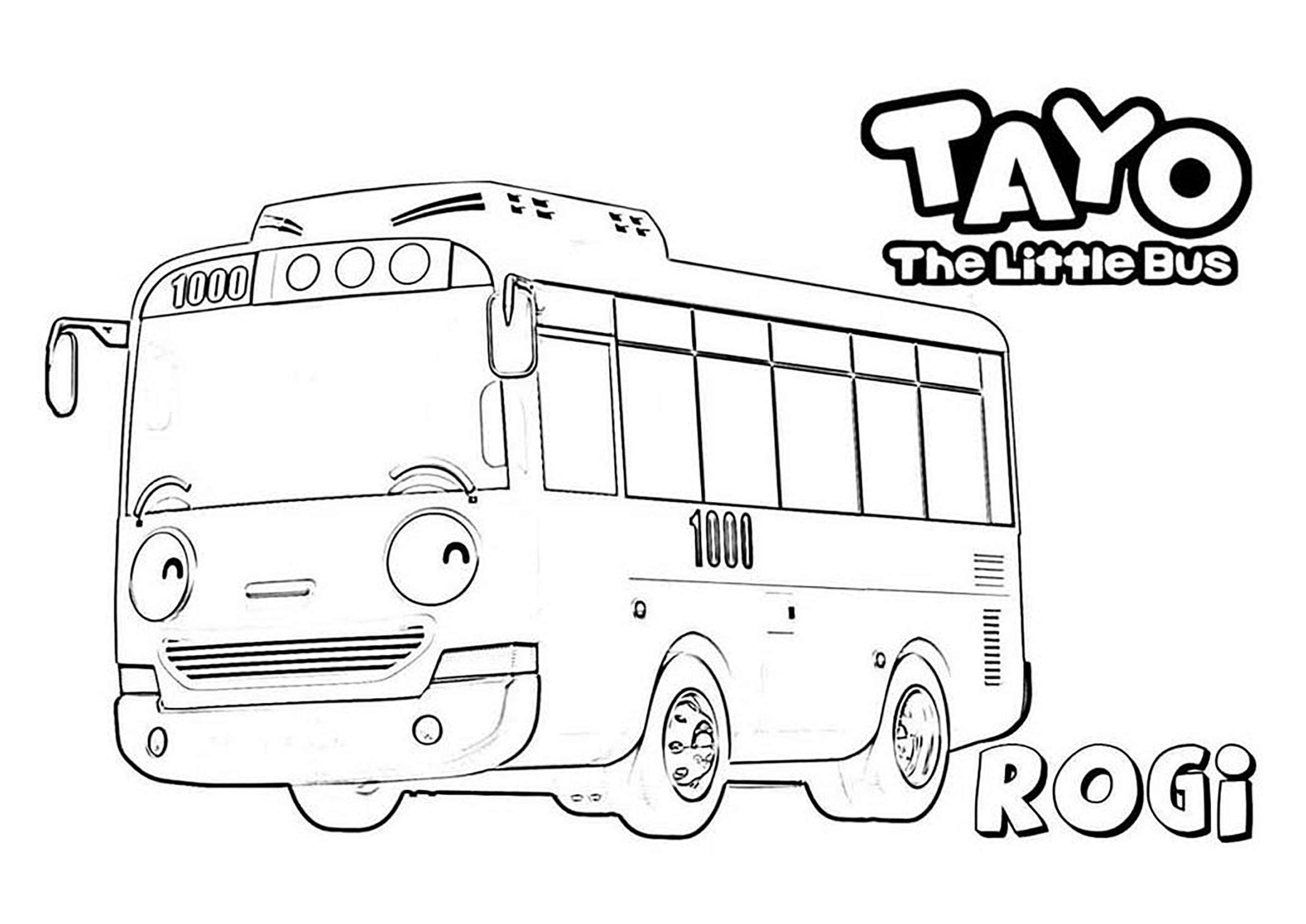 Rogi, de Tayo le petit bus - Coloriages de Tayo le petit bus à imprimer