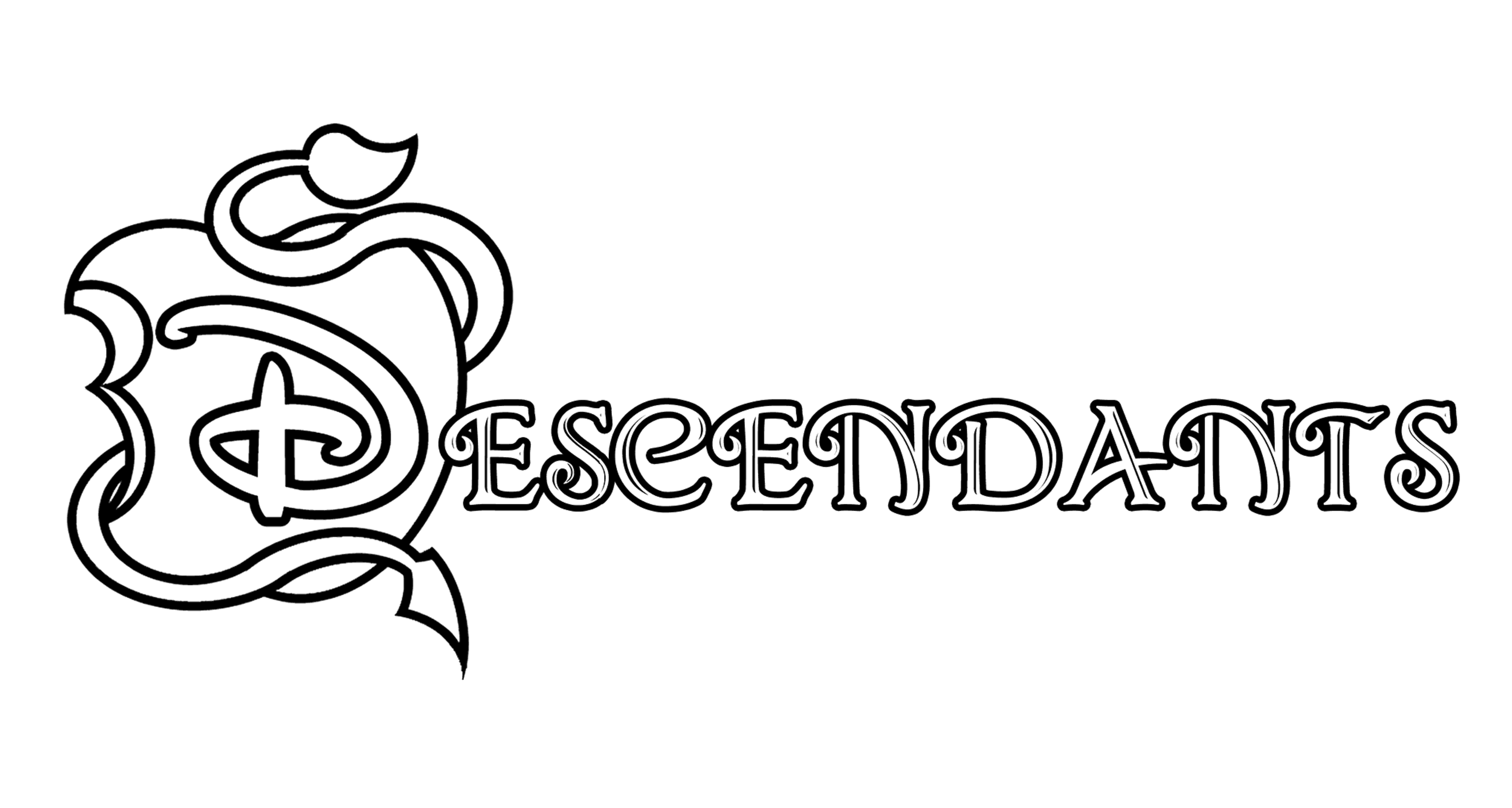 The descendants disney logo - Coloriages de Descendants à imprimer