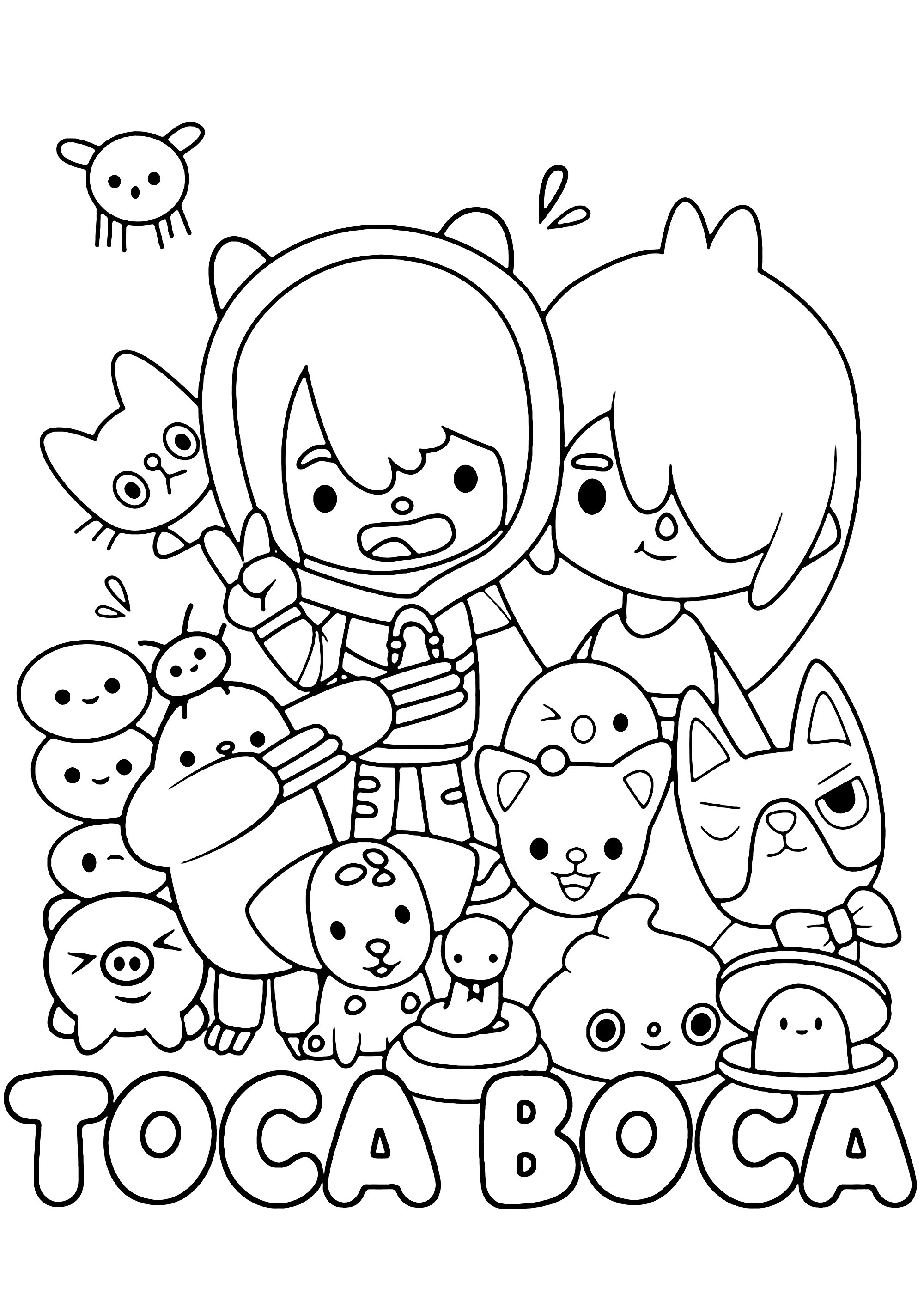 Toca boca картинки раскраски