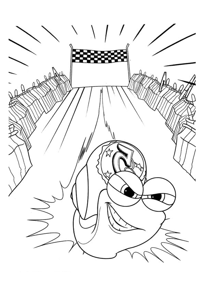 Coloriage de Turbo à colorier pour enfants - Coloriages de Turbo (l ...