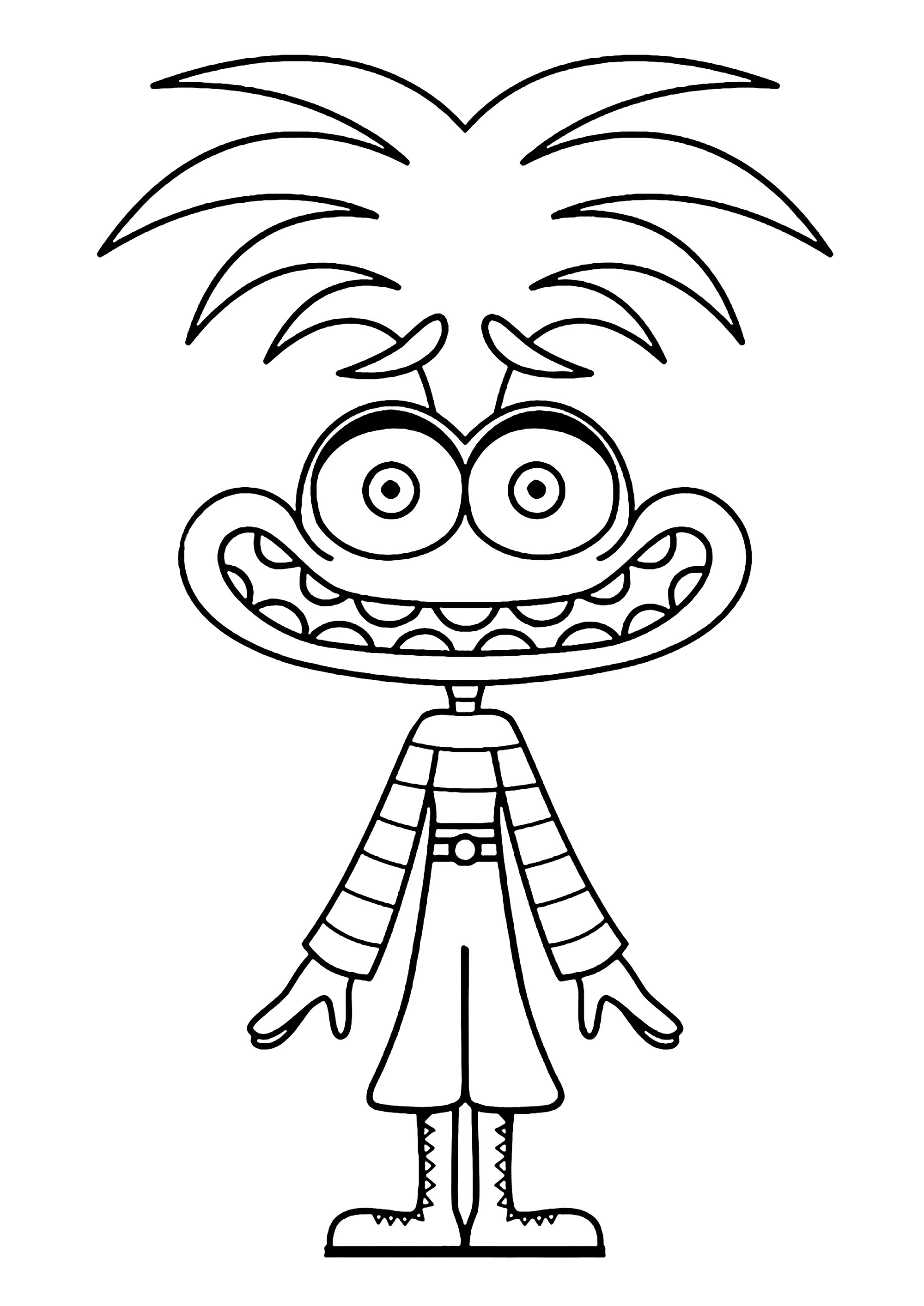 Anxiété et son grand sourire - Coloriages de Vice Versa 2 à imprimer