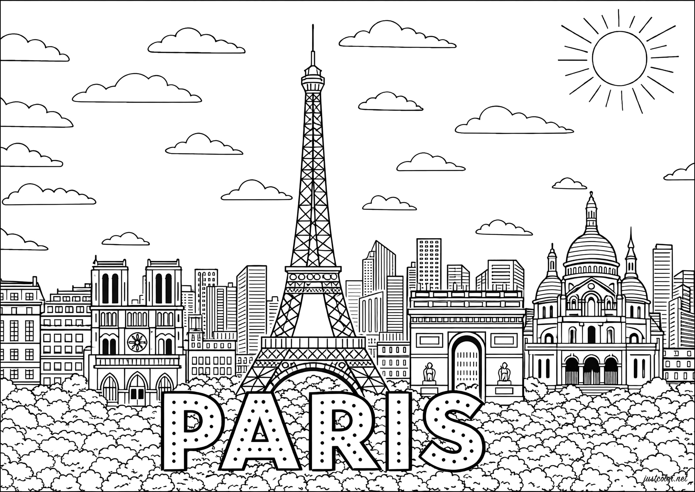 Vista emblemática de París con sus monumentos icónicos - Páginas de ...