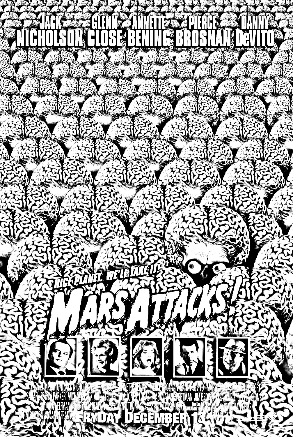 Film mars attacks affiche - 2 - Coloriages de Films célèbres à imprimer