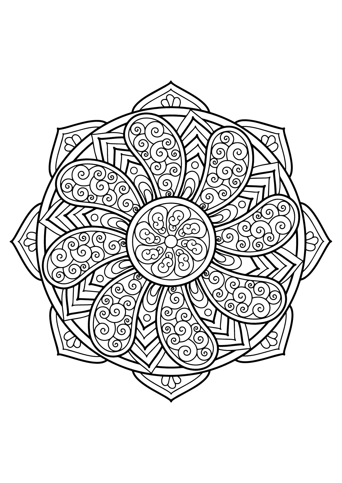 Mandala Da Libri Da Colorare Gratis Per Adulti 7 Mandalas Disegni