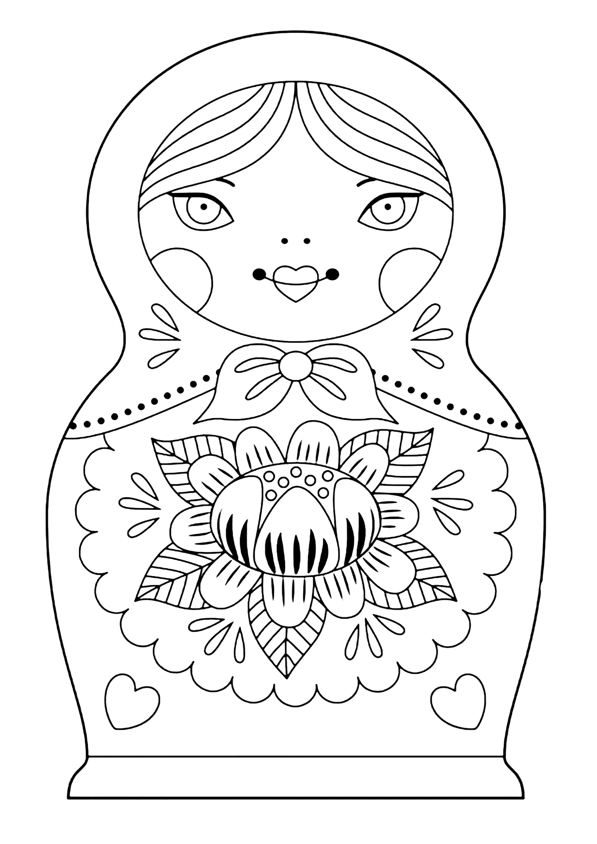 Russian-dolls-16900 - Pagine Bambole russe da Colorare