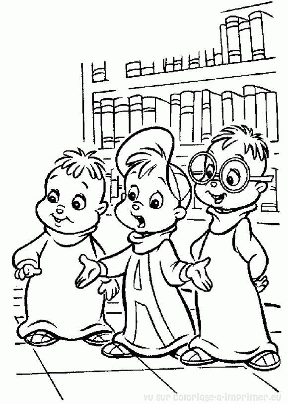 Free Alvin And The Chipmunks Drawing To Download And Color Alvin And