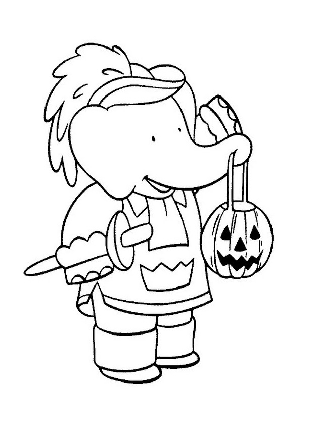 Babar coloring page to print for children - Babar Coloring Pages