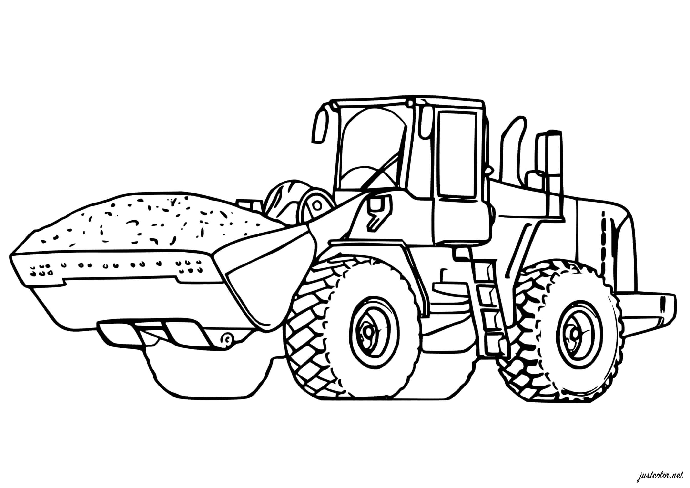 digger colouring printable