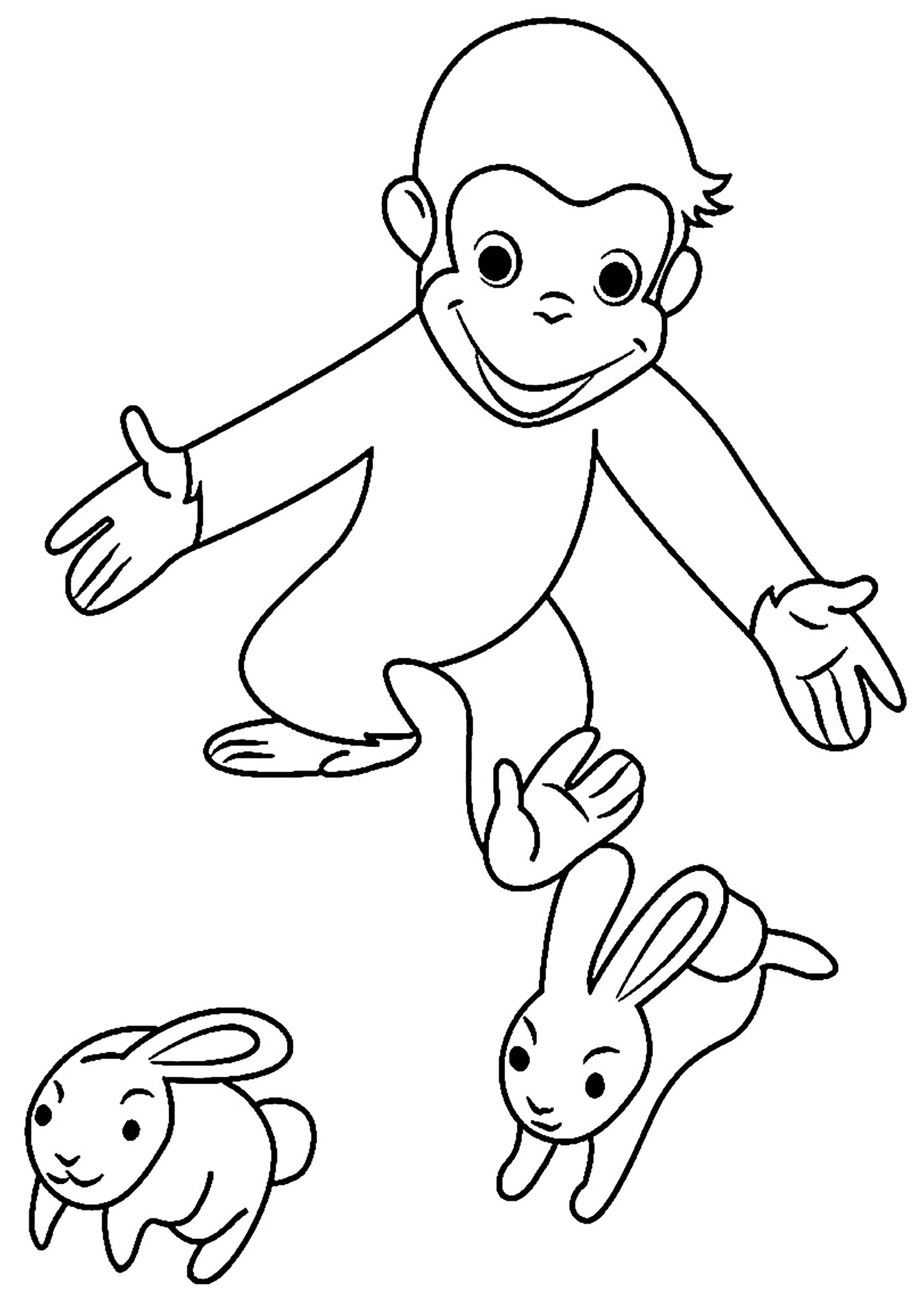 pbs kids curious george coloring pages