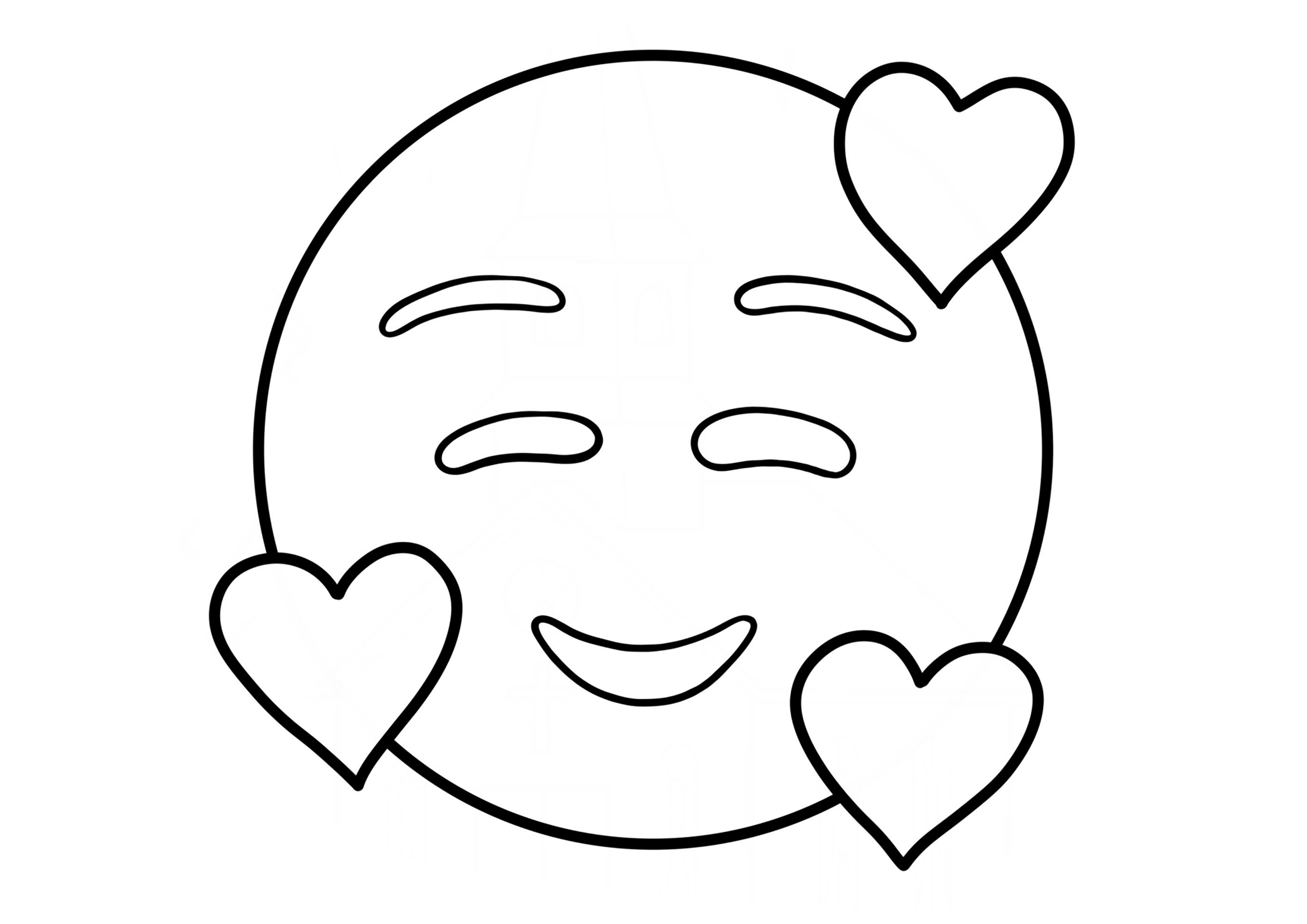 Love emoji - Emoji Coloring Pages