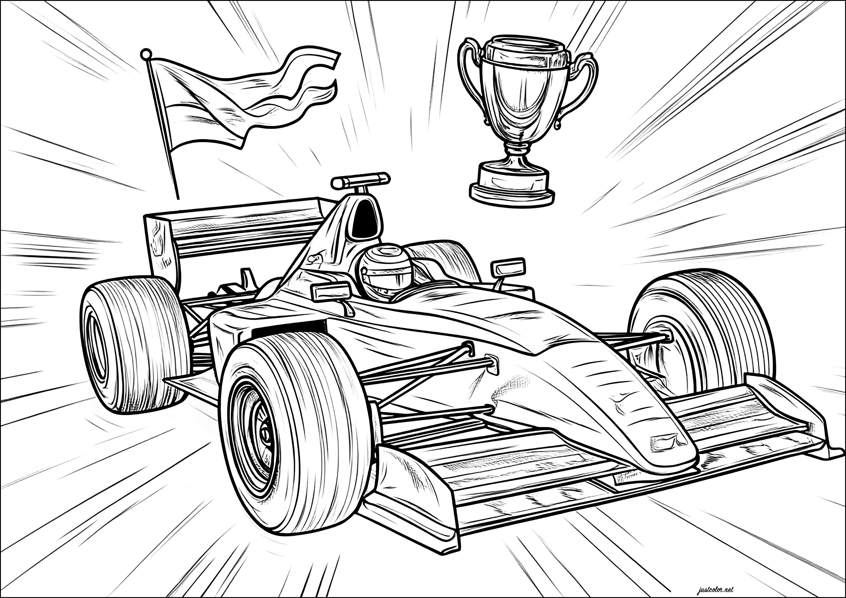 race flag coloring page